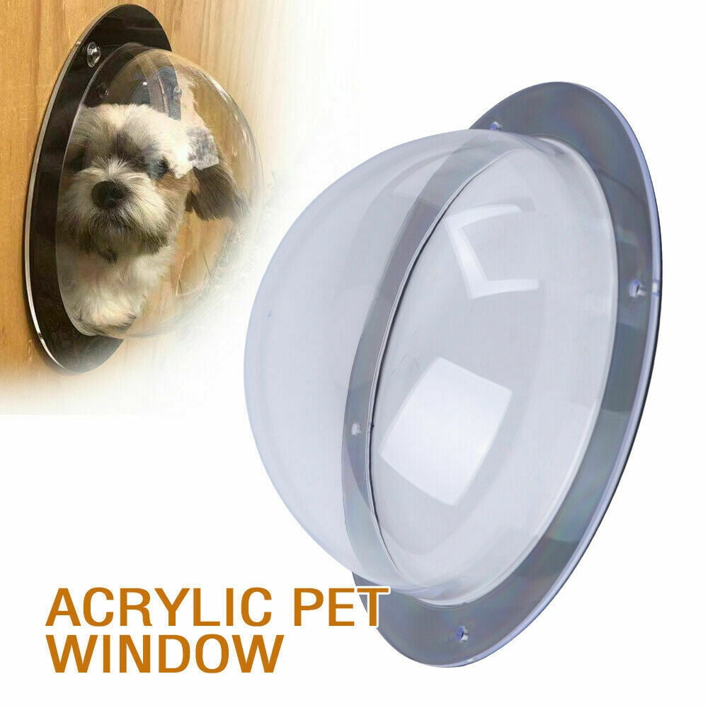 Fichiouy 9.5" Pet Fence Window Acrylic Bubble Window for Dogs Cats Pet ...