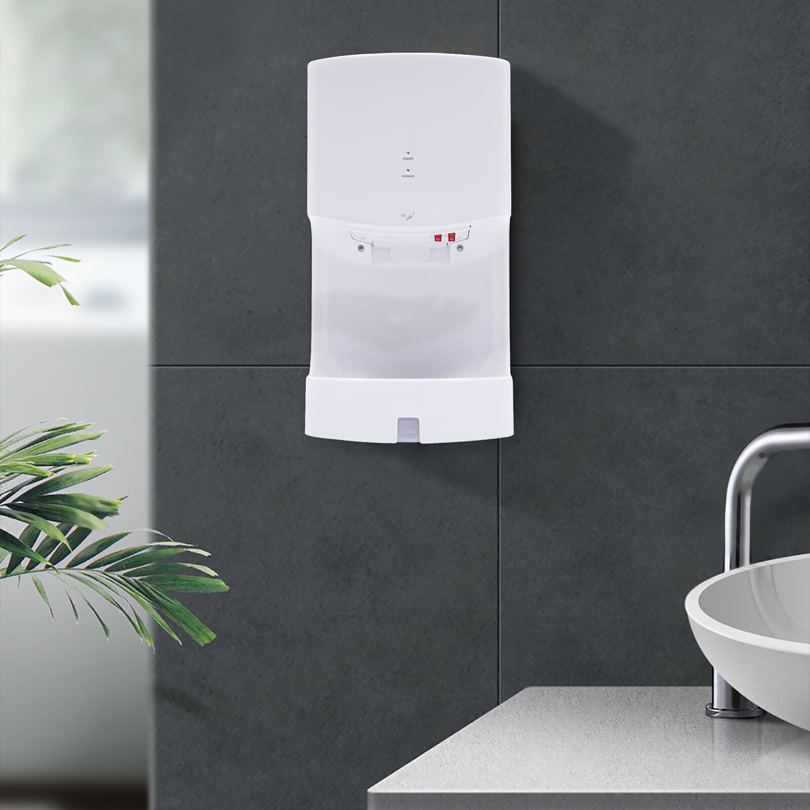 Fichiouy Auto Hand Dryer Wall Mounted Cleaning Touchless Waterproof All ...