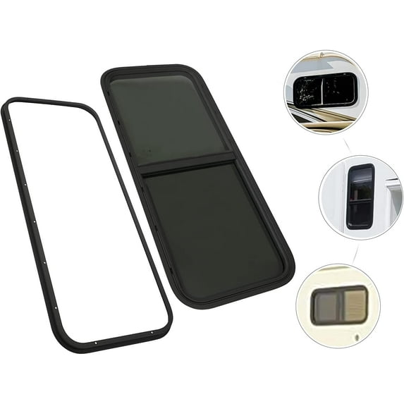 Fichiouy Black Universal RV Window for RV Window Replacement - Walmart.com
