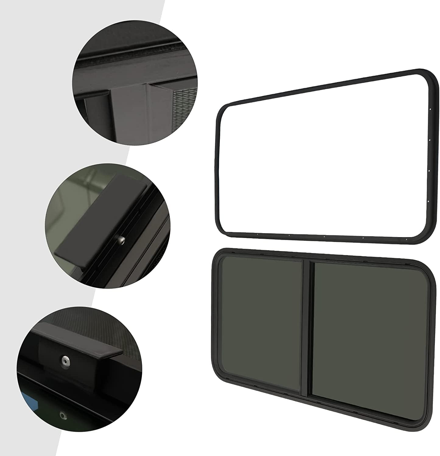 Fichiouy Black Universal RV Window for RV Window Replacement - Walmart.com