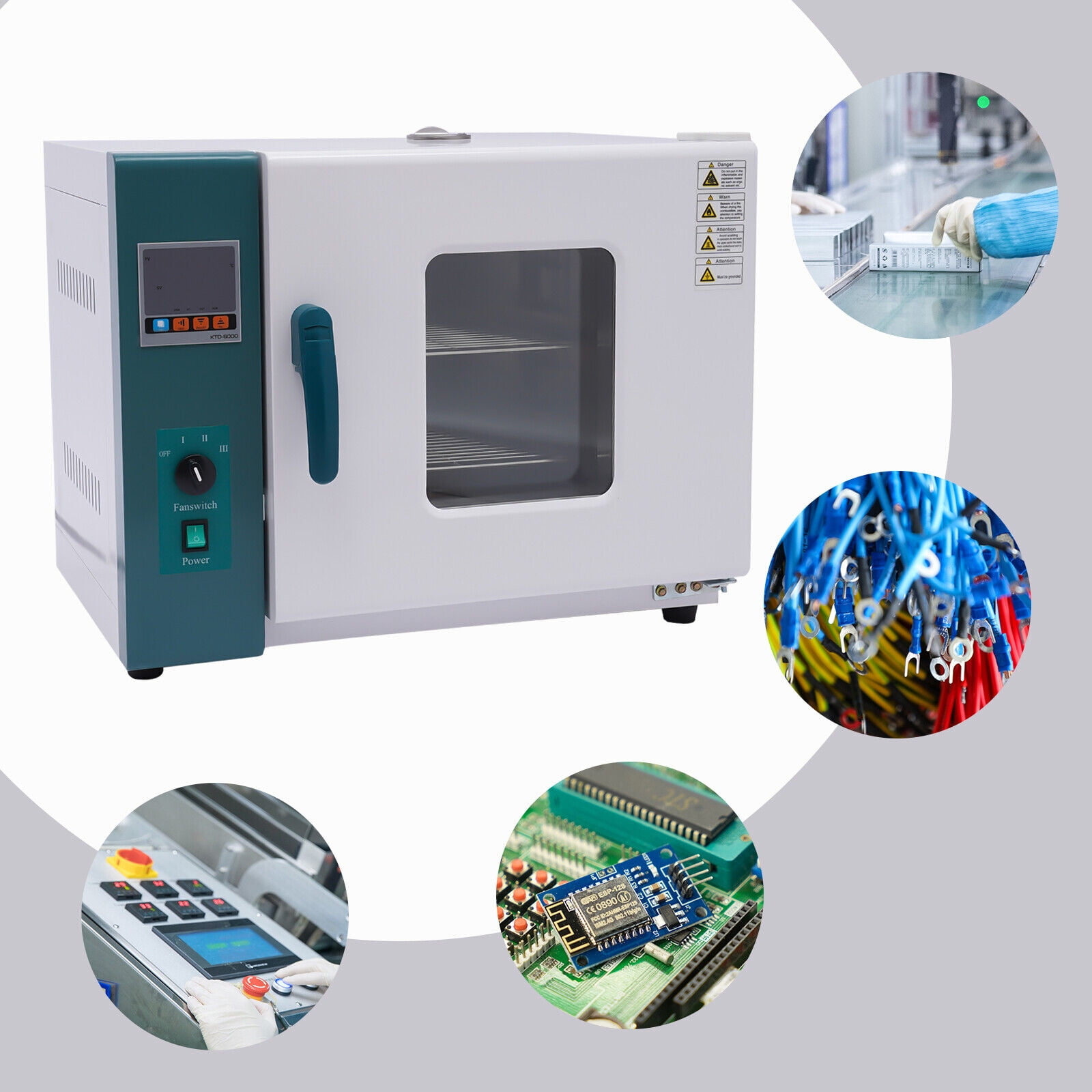 Fichiouy Constant Oven Constant Temperature Blast Drying Oven 1.5 Cu Ft 1000W Lab Constant ...