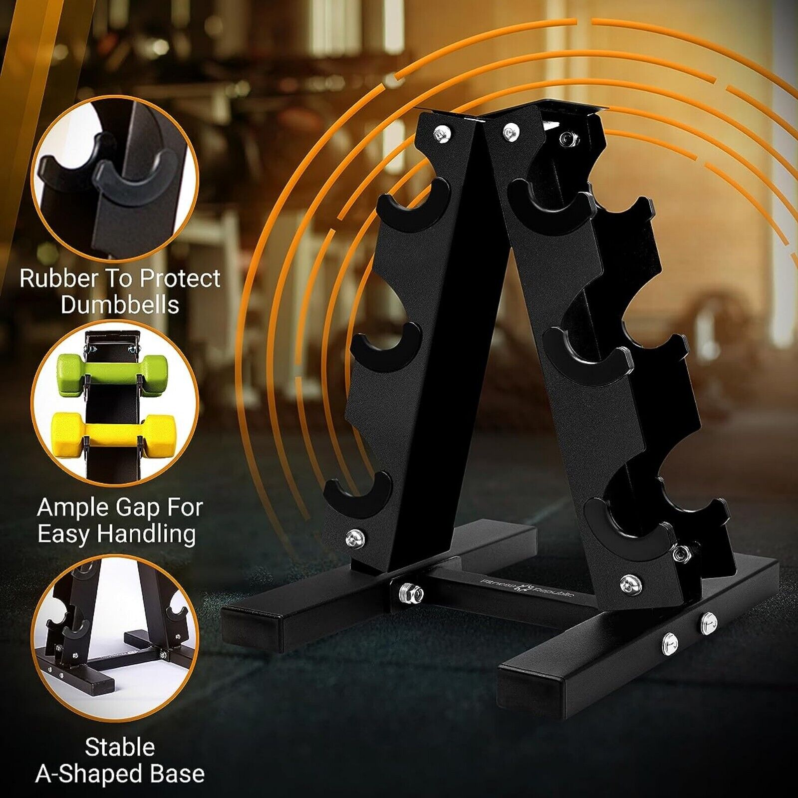 Fichiouy Dumbbell Rack Stand Only A-Frame Heavy Duty Weight Rack for ...