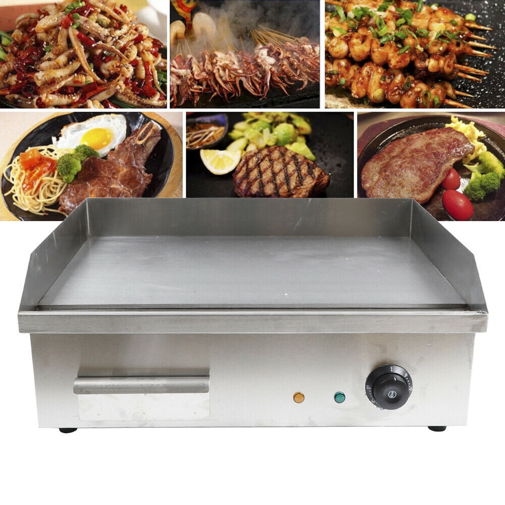 Fichiouy Electric Flat Top Grill 3000W Commercial Countertop Griddle ...