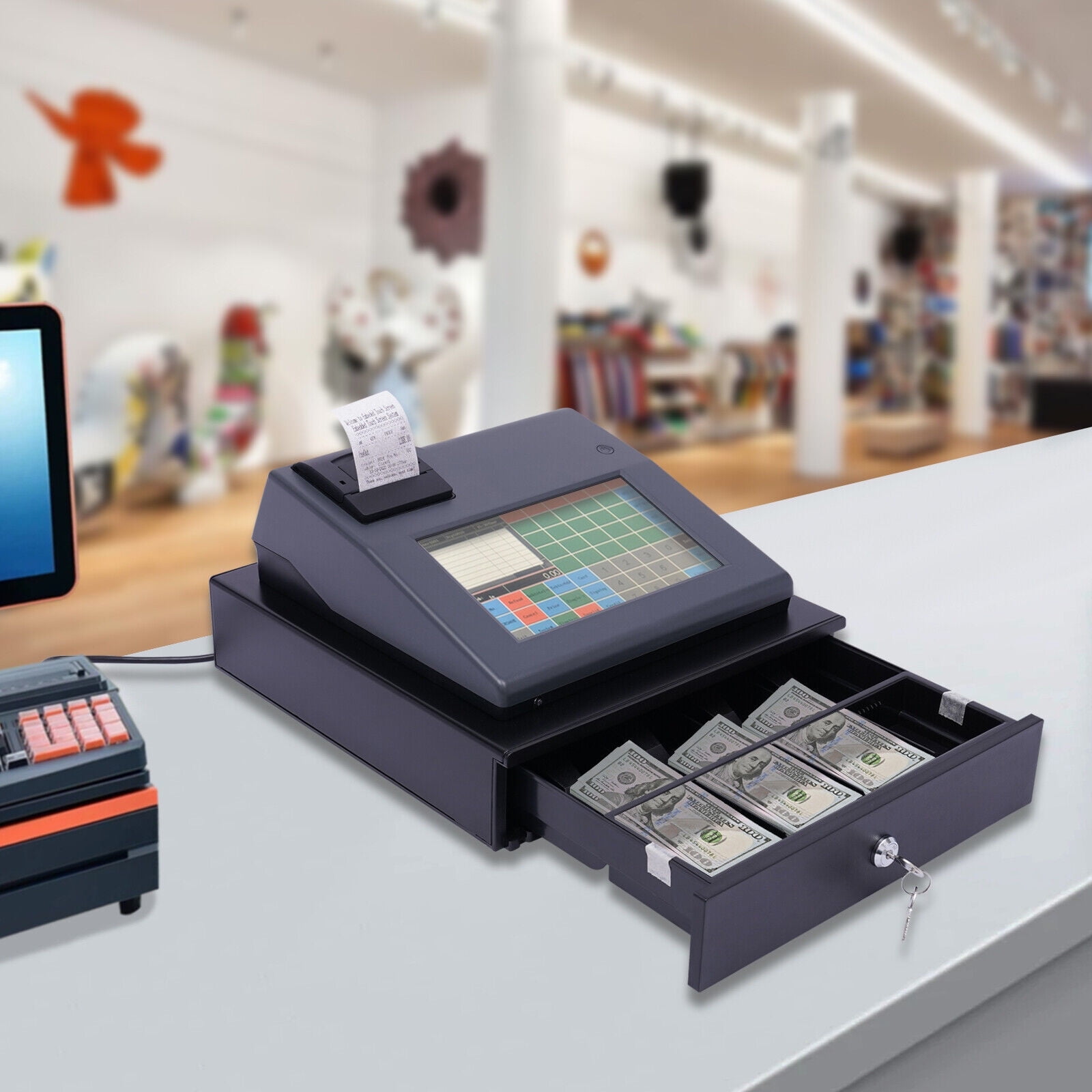 Fichiouy Electronic Cash Register Pos System Cash Register with ...