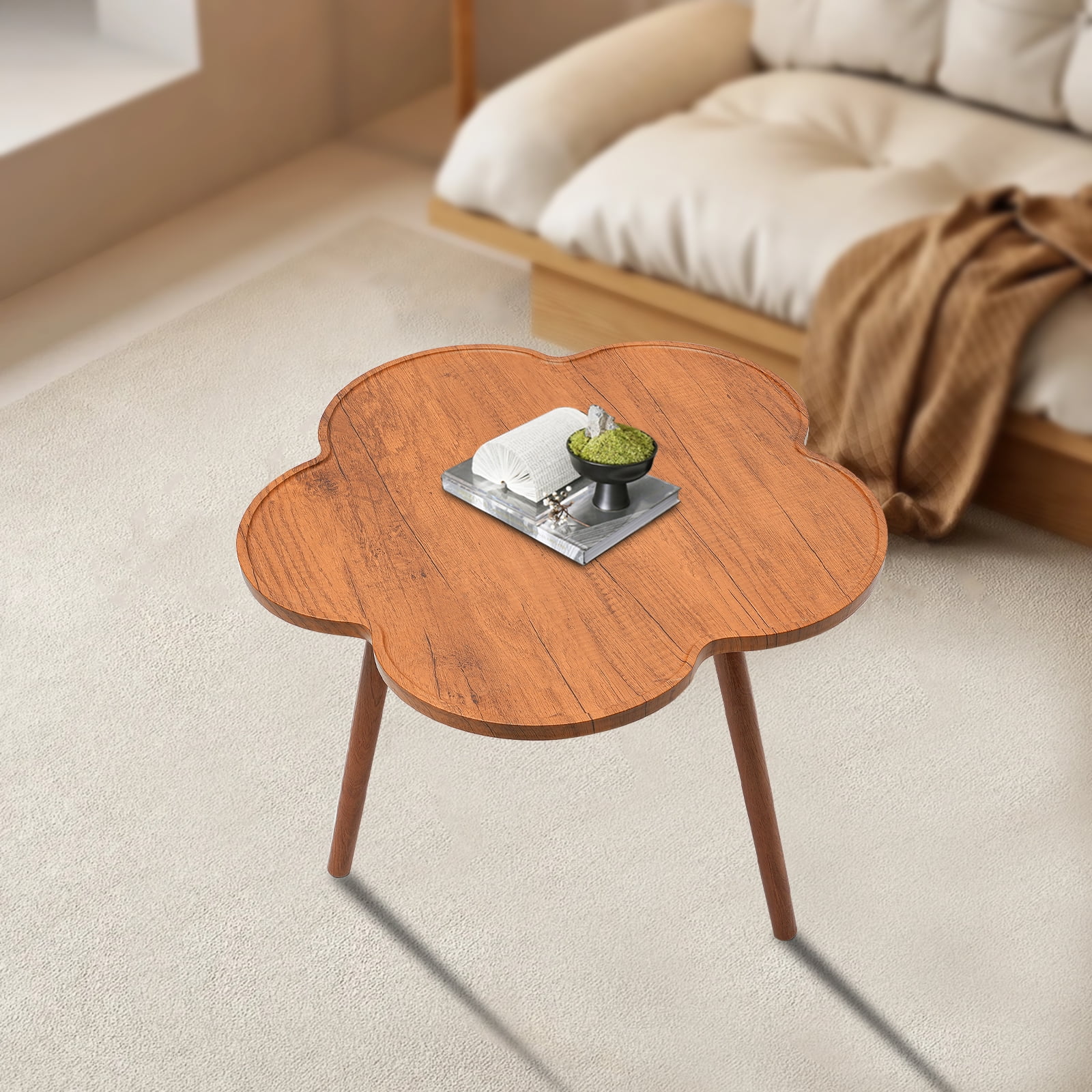 Fichiouy Flower-Shaped Sofa Side End Table Small Accent Table for ...