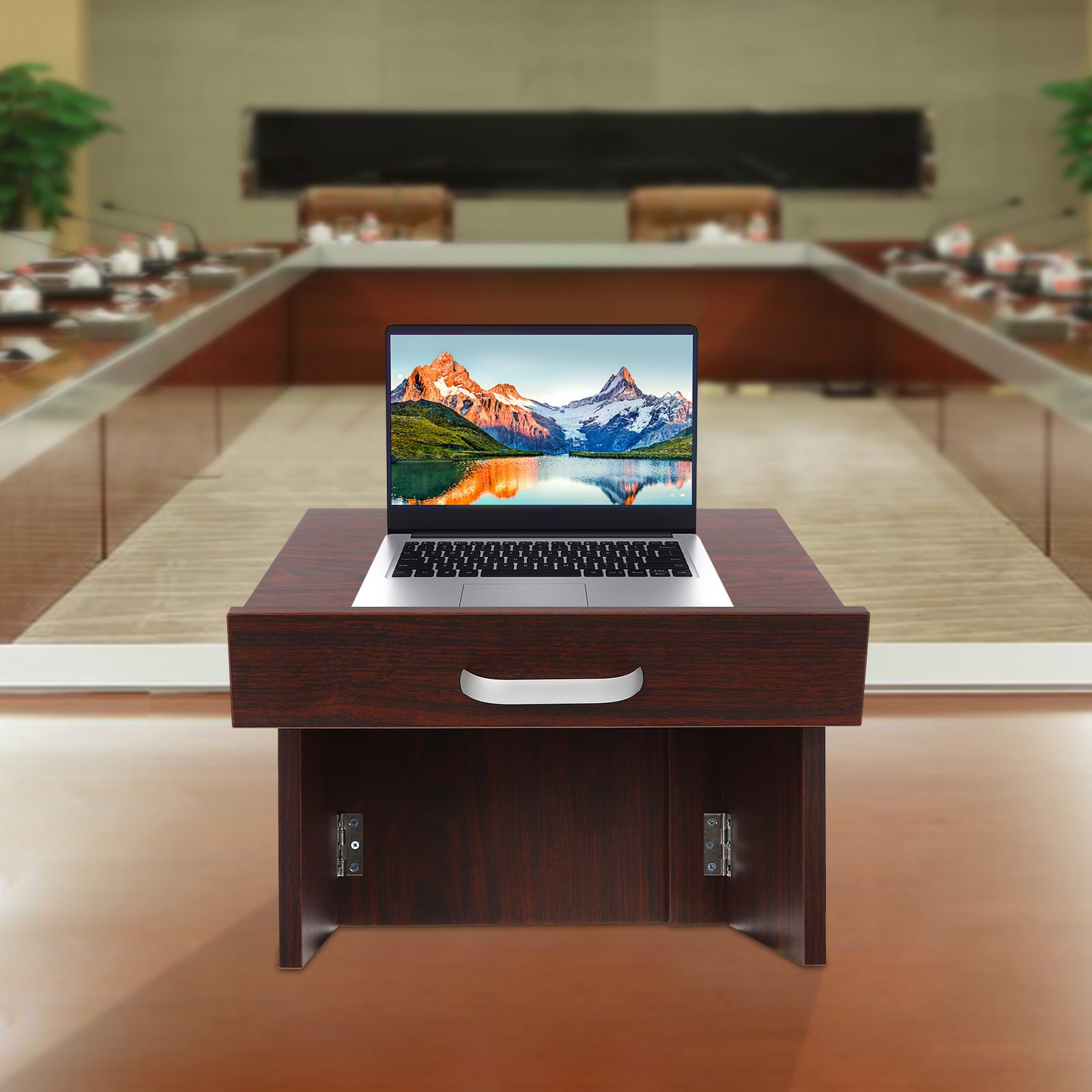 Fichiouy Foldable Tabletop Podium Portable Presentation Podium with ...