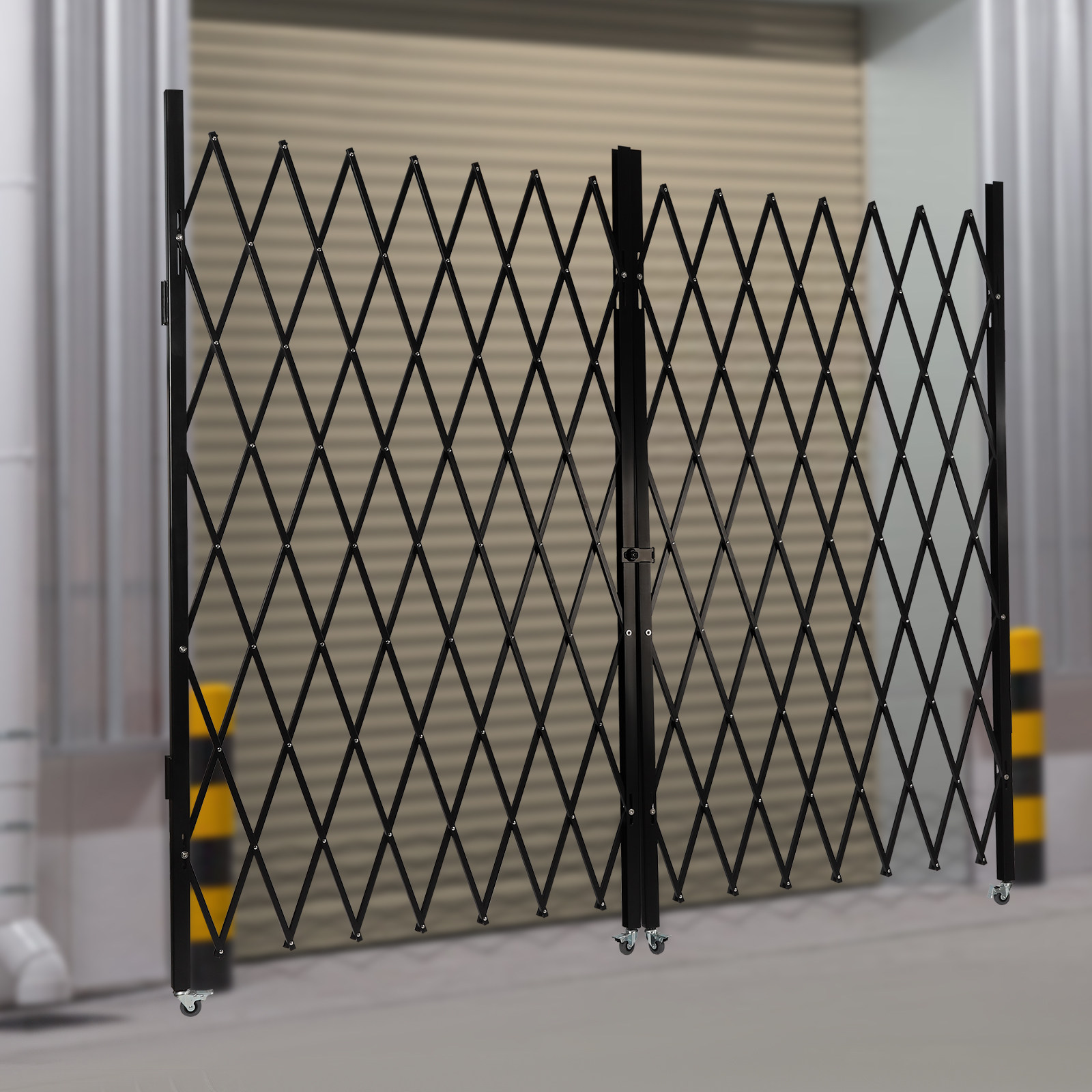 Fichiouy Folding Security Gate Retractable Gate with 360° Rolling ...