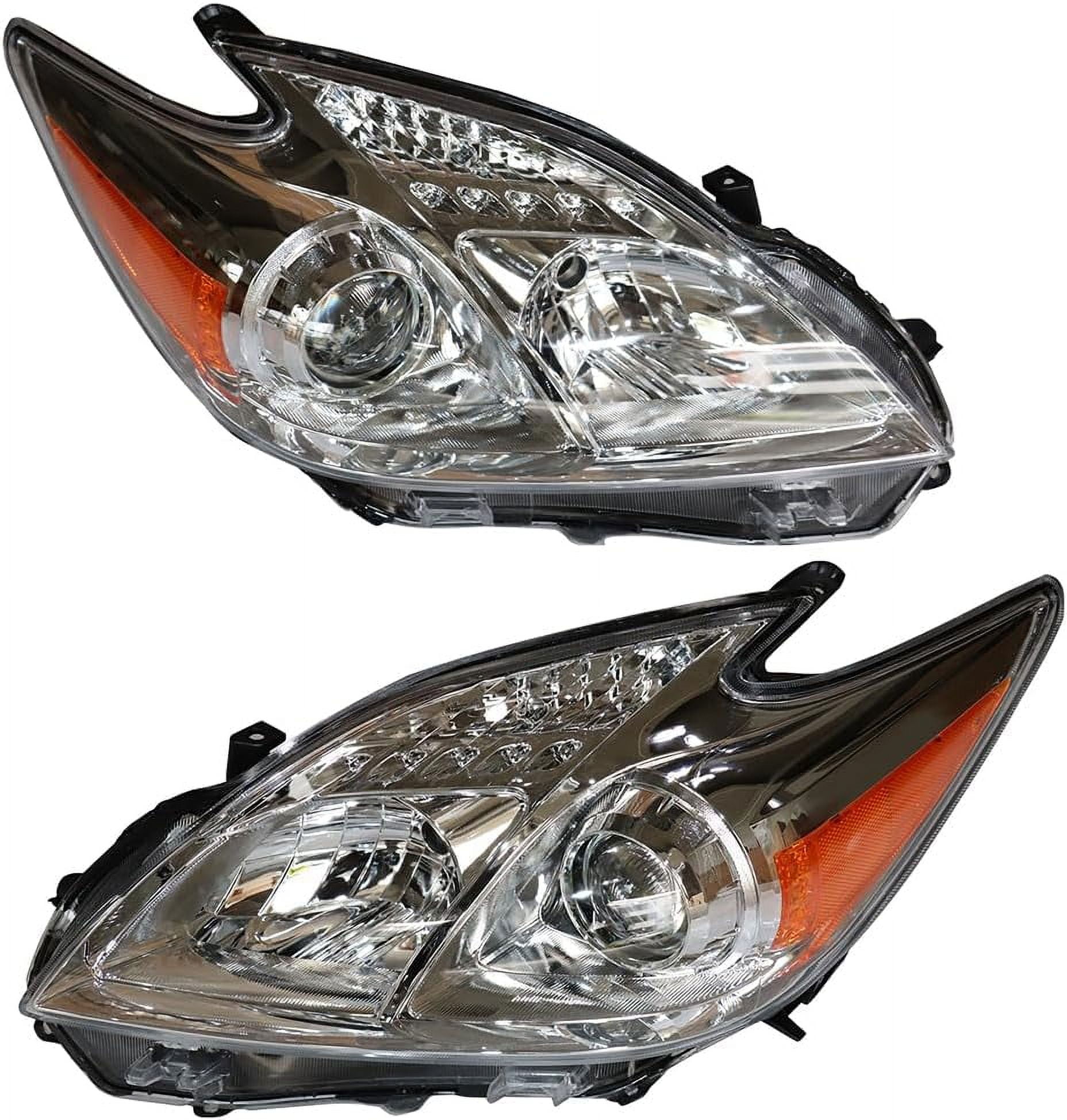 Fichiouy Halogen Headlights Assembly for 2012-2015ToyotaPrius Driver ...