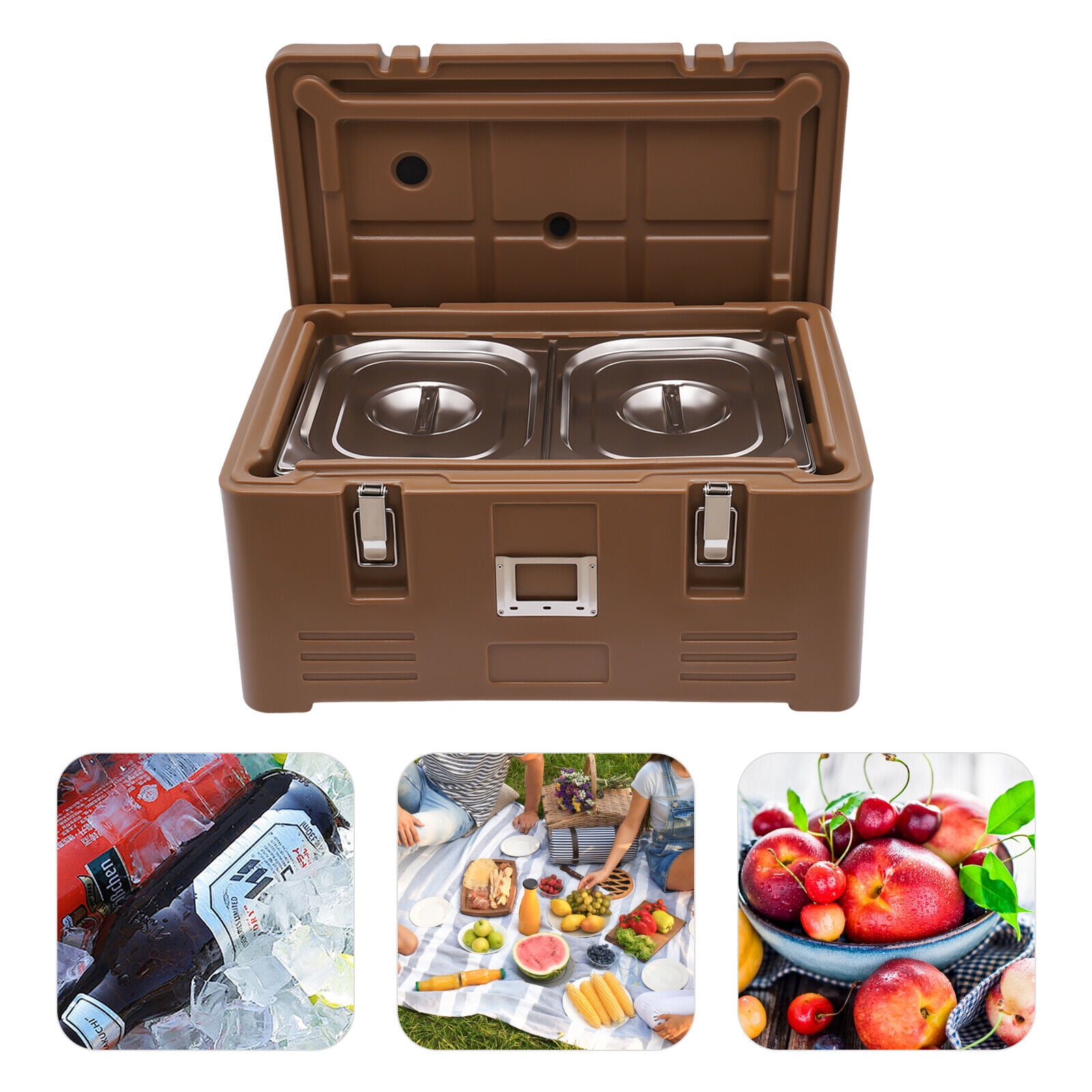 Fichiouy Insulated Food Pan Carrier with Handles for Catering Events ...