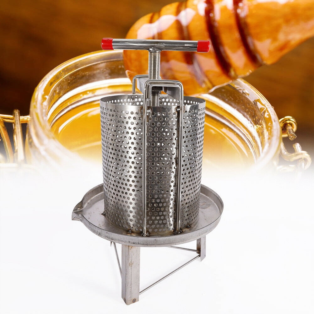 Fichiouy Stainless Steel Honey Extractor, Manual Honey & Wax Pressing ...