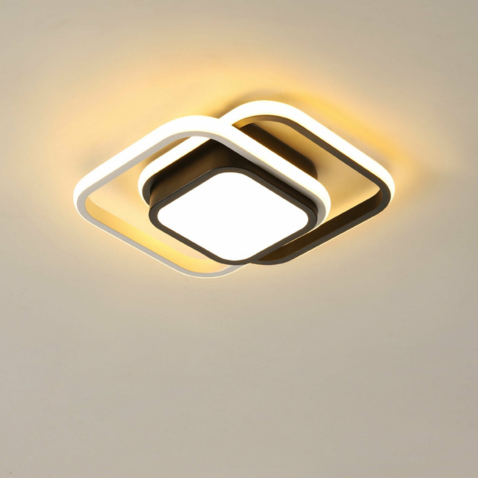 Fichiouy Modern Acrylic LED Ceiling Light Pendant Lamp Chandelier ...