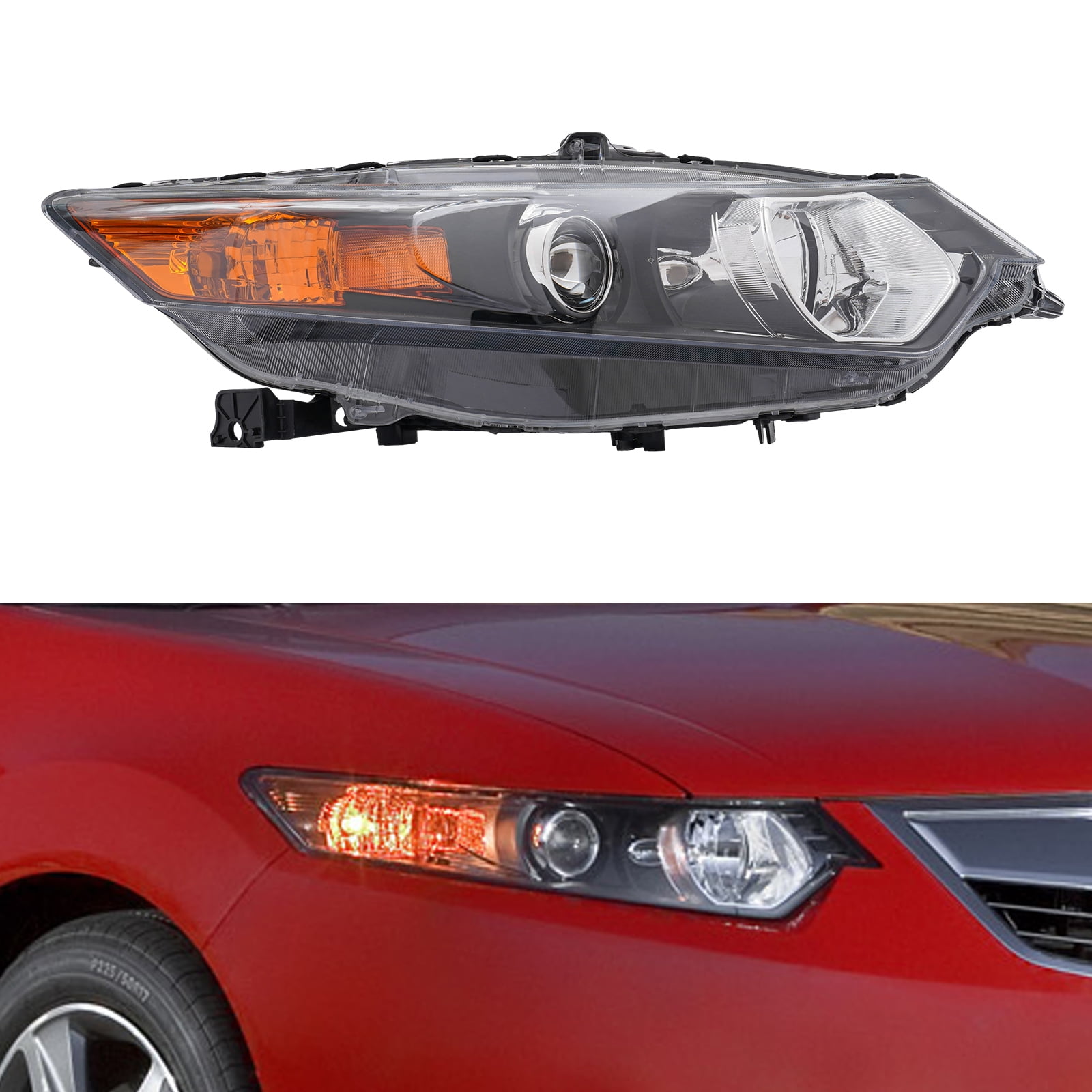 Fichiouy Passenger Side Headlamp for 2009-2014 Acura TSX (CU2) Base 4 ...