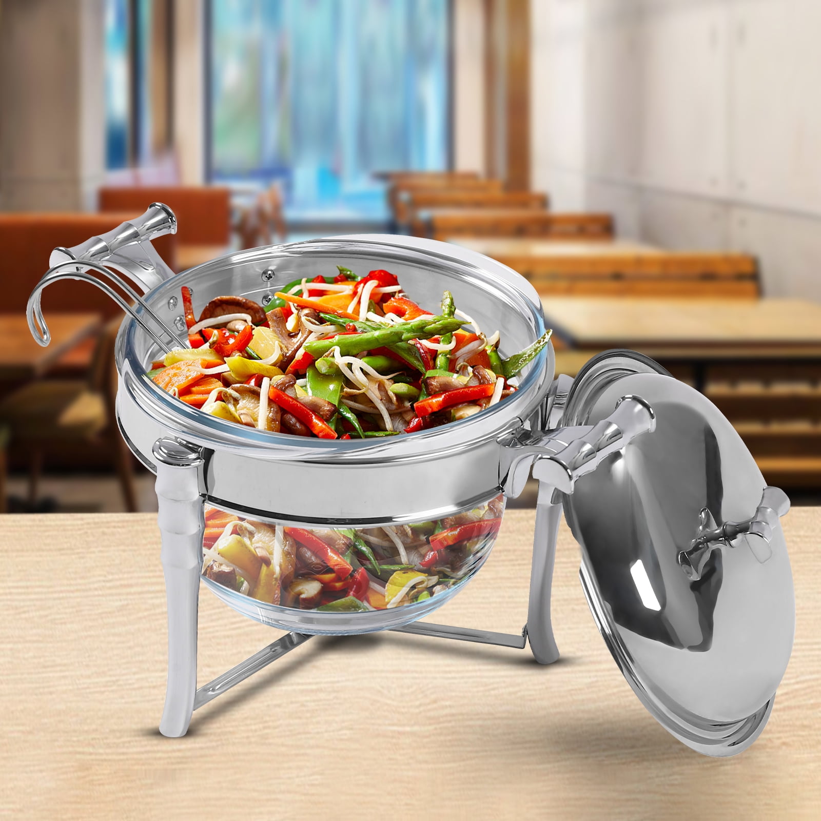 Fichiouy Stainless Steel Food Warmer Chafing Dishes Buffet Set for ...