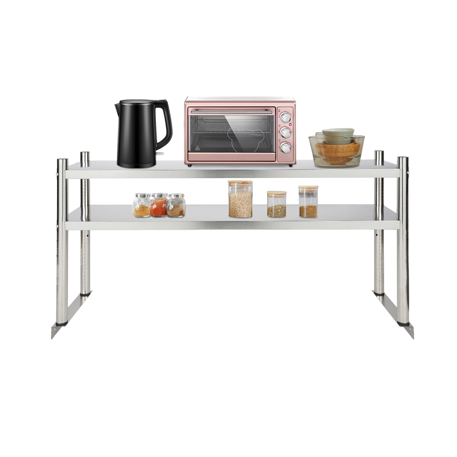 Fichiouy Stainless Steel Shelves Kitchen Storage Shelves Garage ...
