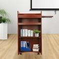 Fichiouy Standing Podium with Keyboard Tray and Side Shelf for Home ...