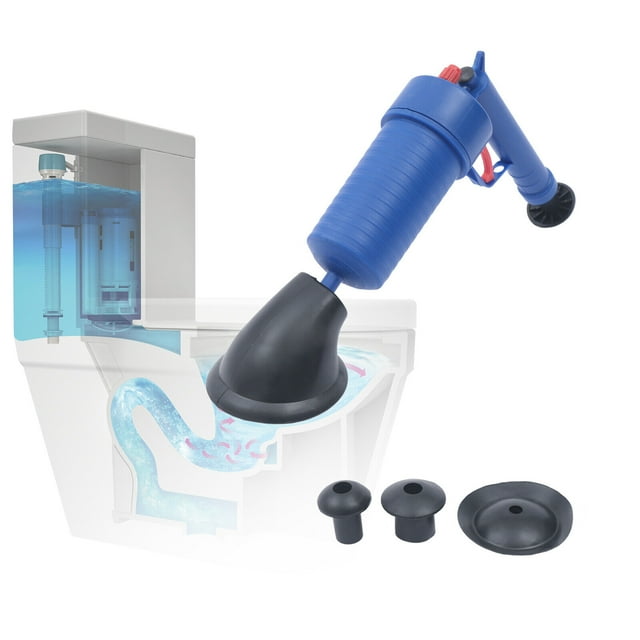Fichiouy Toilet Clean High Pressure Air Drain Blaster Pump Plunger Sink