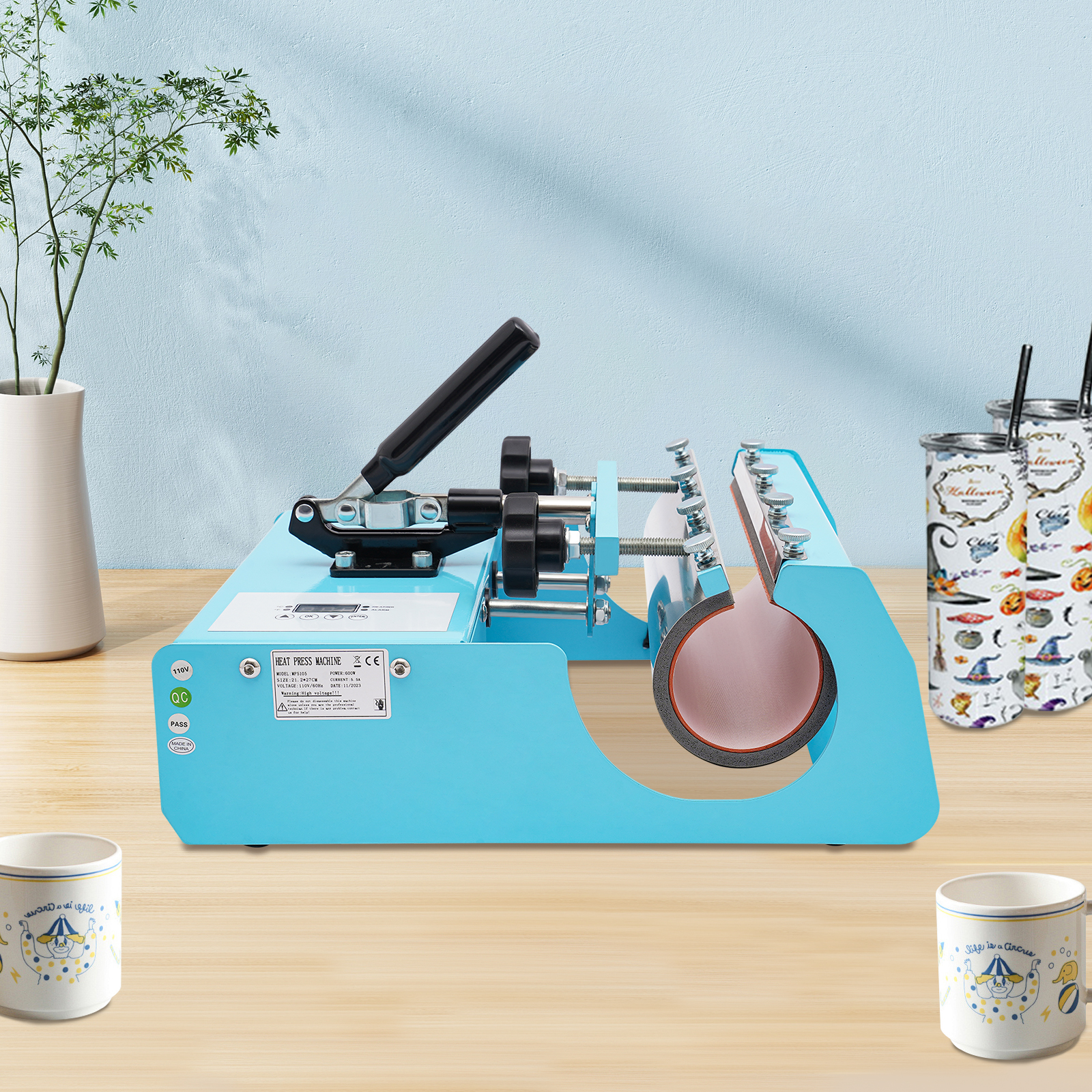 Fichiouy Tumbler Heat Press Machine for 11-30oz Universal Mug Heat ...