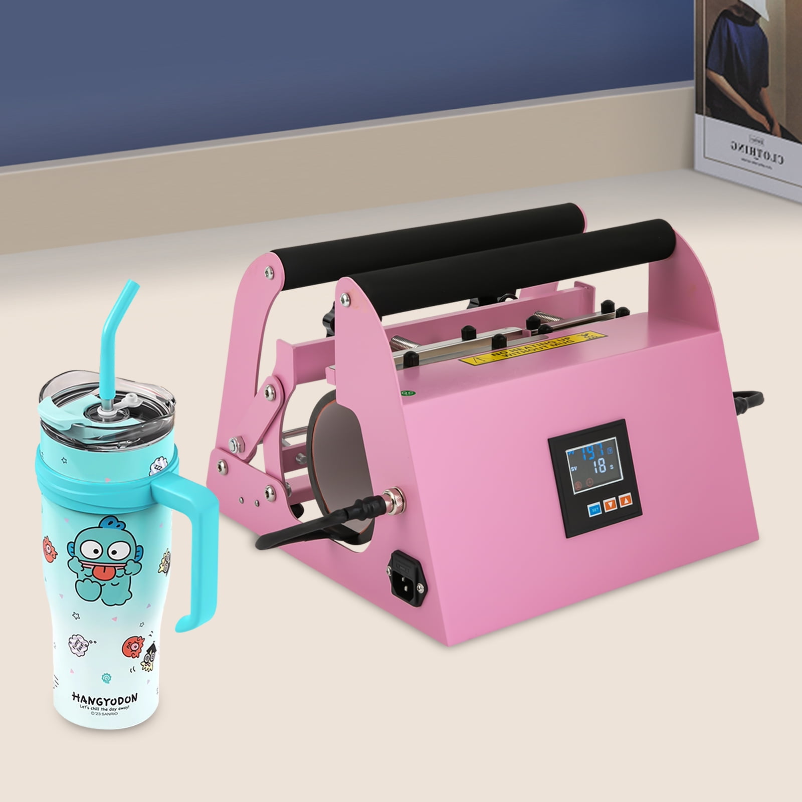 Fichiouy Tumbler Mug Heat Press Machine 40 OZ Sublimation Straight ...
