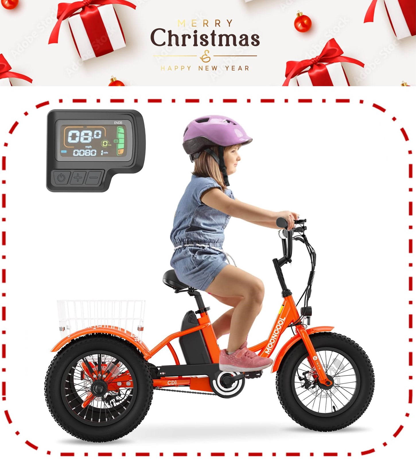 Ficisog 16" Kids Electric Trike for Beginner Riders, Fat Tire 3 Wheel ...