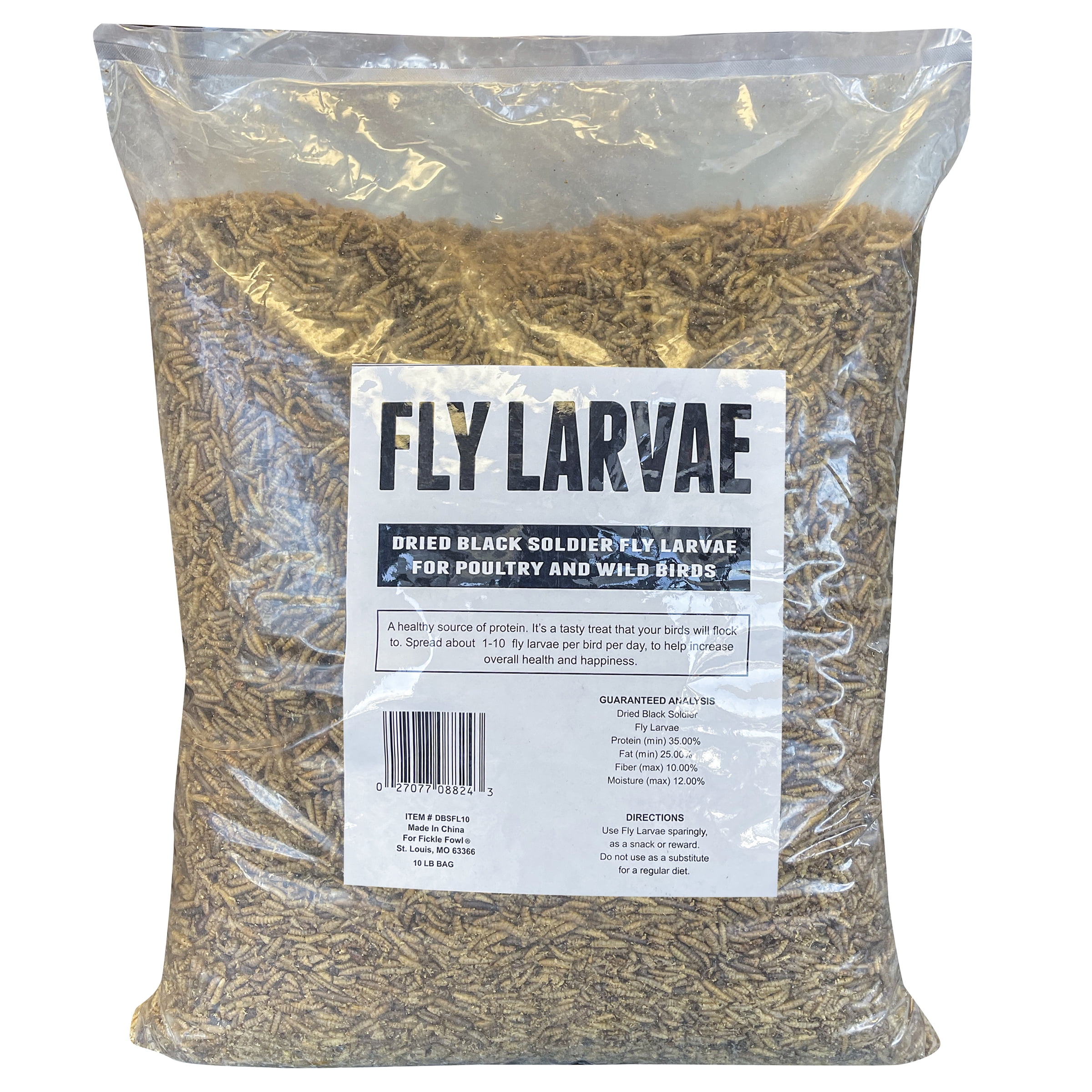 High Calcium Chicken Feed FLYGRUBS 10 Lb Dried Black Soldier Fly Larvae ...