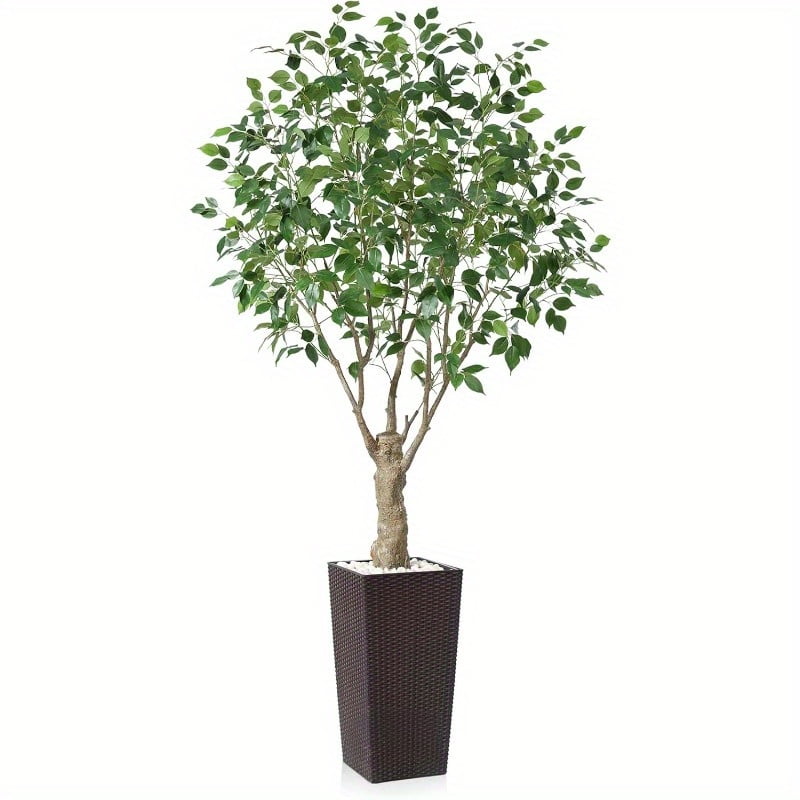 Ficus Artificial Trees Indoor Outdoor 7ft Tall Fake Ficus Plants Large ...