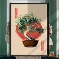 Ficus Bonsai Tree : Japanese Zen Botanical Wall Hanging UNFRAMED PAPER ...