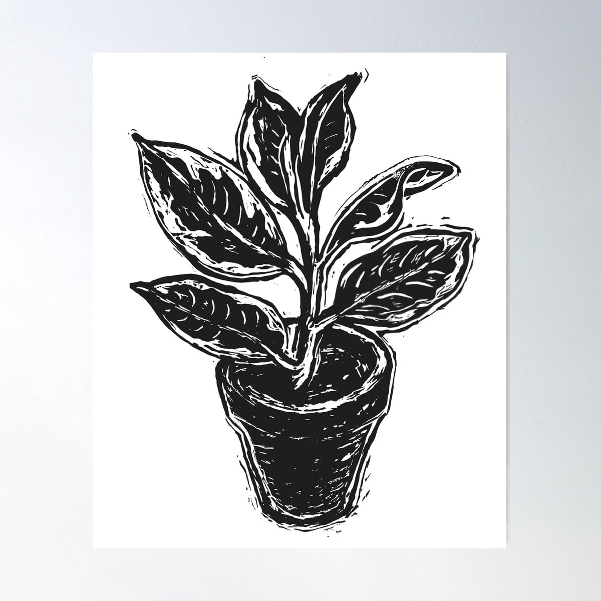 Ficus Poster Wall Art, Modern Wall Decor For Living Room Bedroom, 8x12 ...