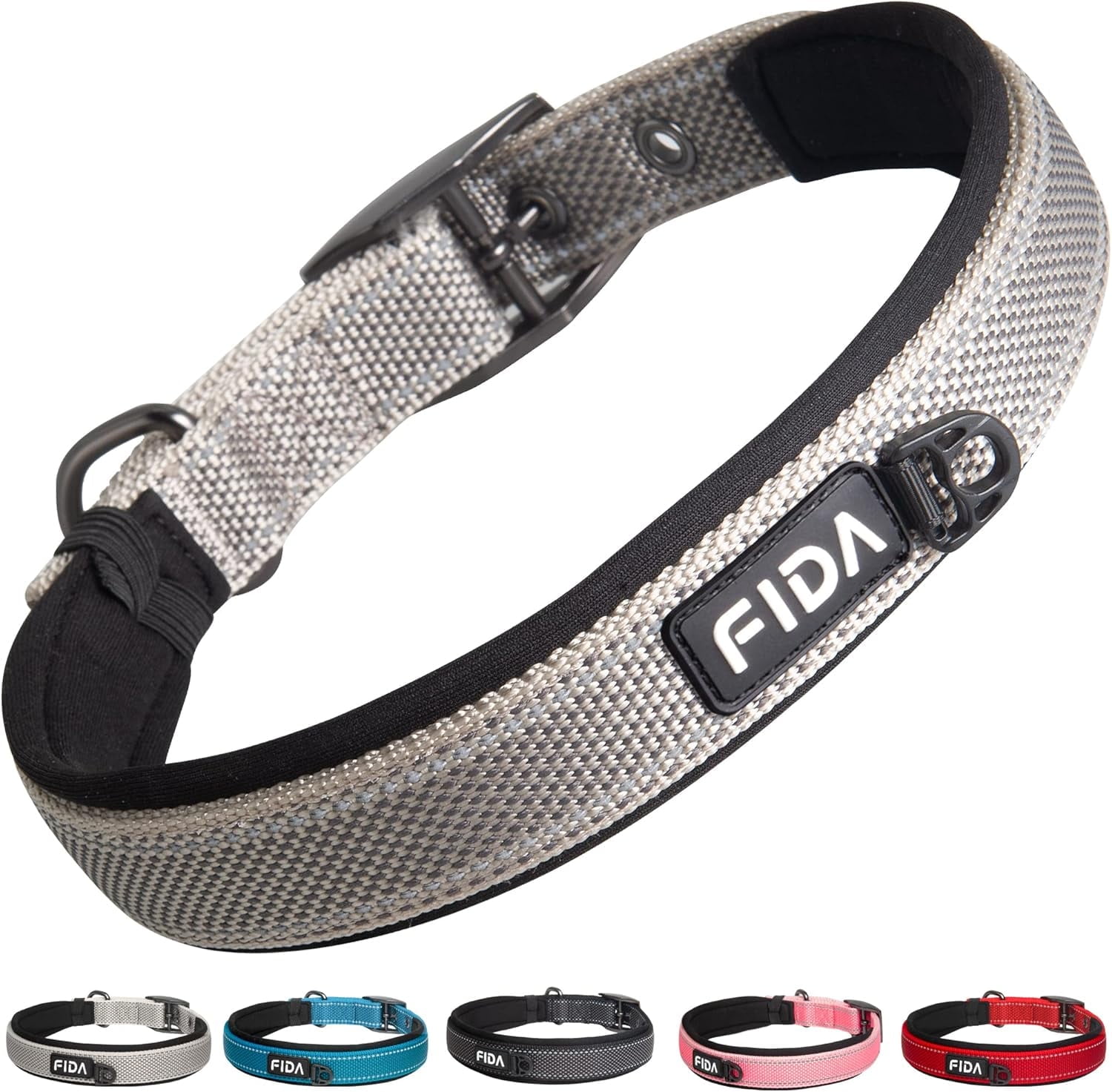 Fida Heavy Duty Dog Collar, Ultra Comfortable Soft Neoprene Padded ...