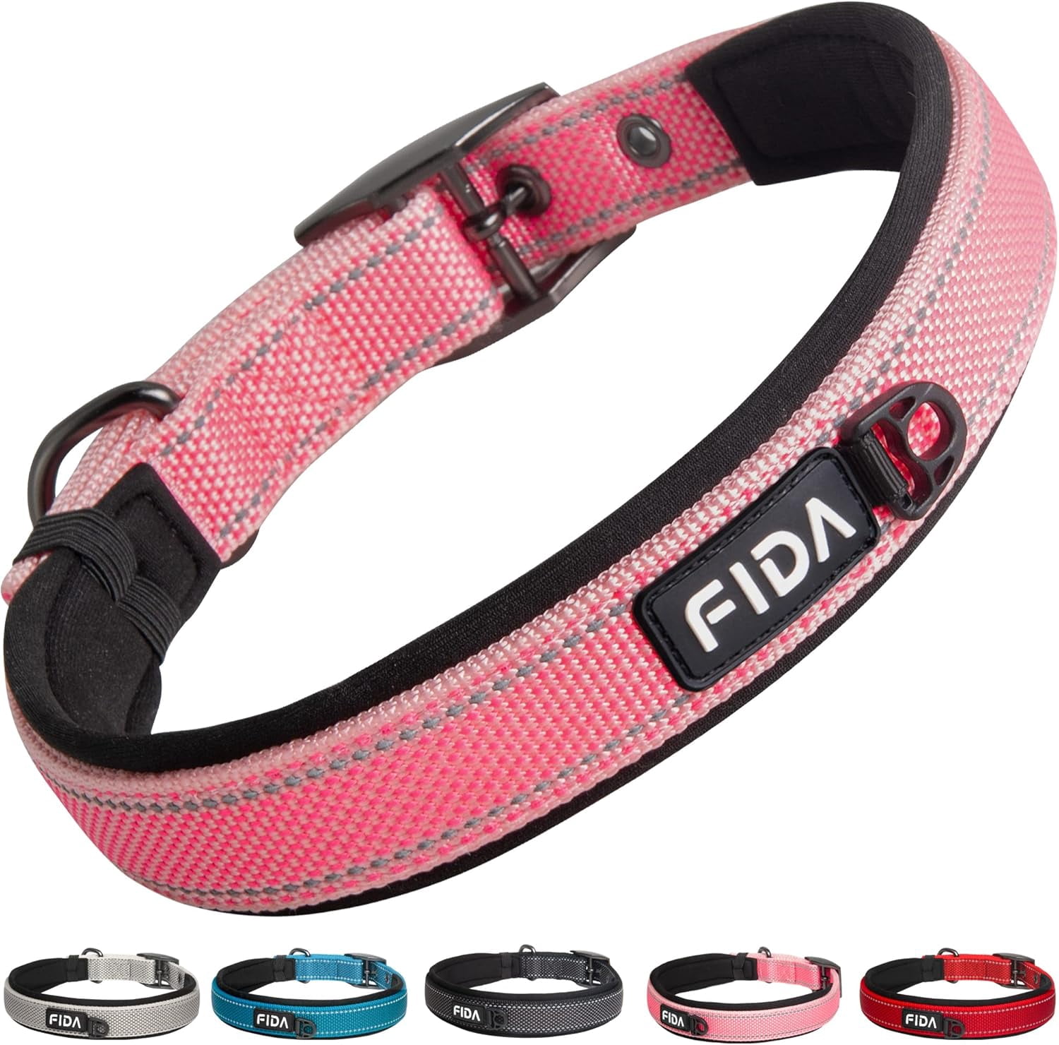 Fida Heavy Duty Dog Collar, Ultra Comfortable Soft Neoprene Padded ...