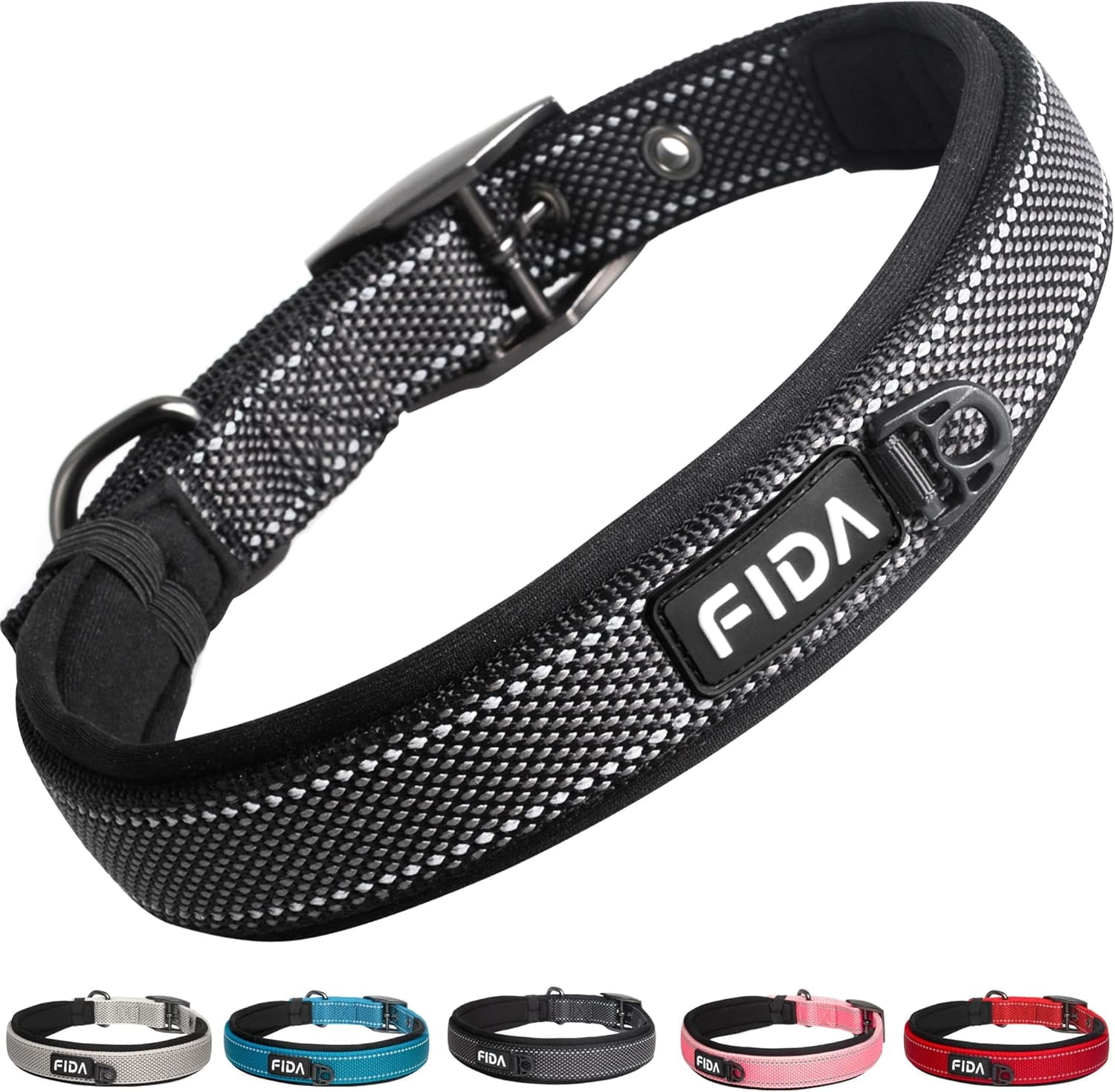 Fida Heavy Duty Dog Collar, Ultra Comfortable Soft Neoprene Padded ...