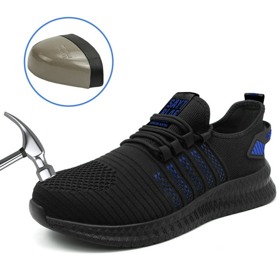 Fidabo Steel Toe Shoes for Men and Women Comfortable Lightweight Work ...