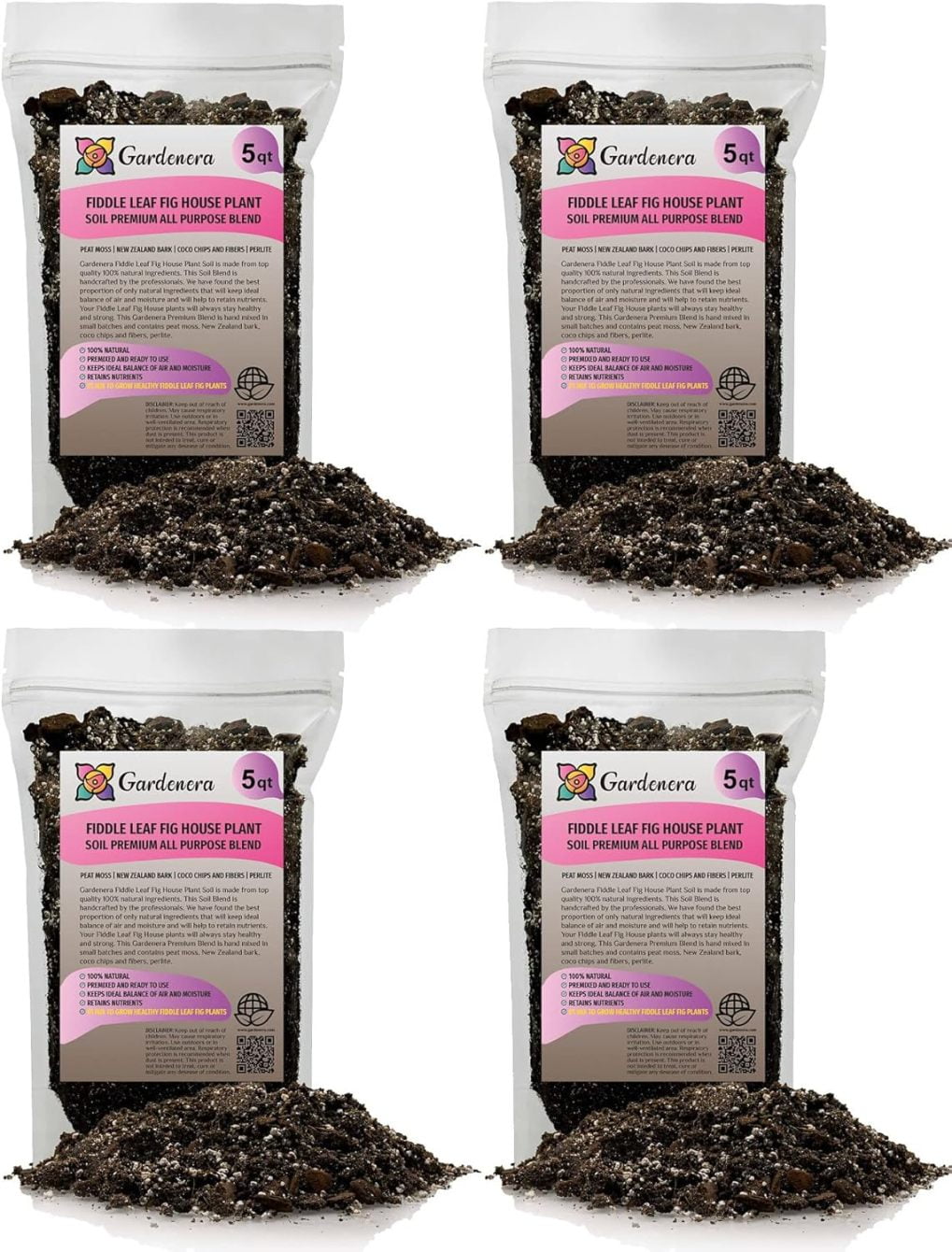 Fiddle Leaf Fig Soil Mix - 20 Quart - Premium Blend of Peat Moss, New ...