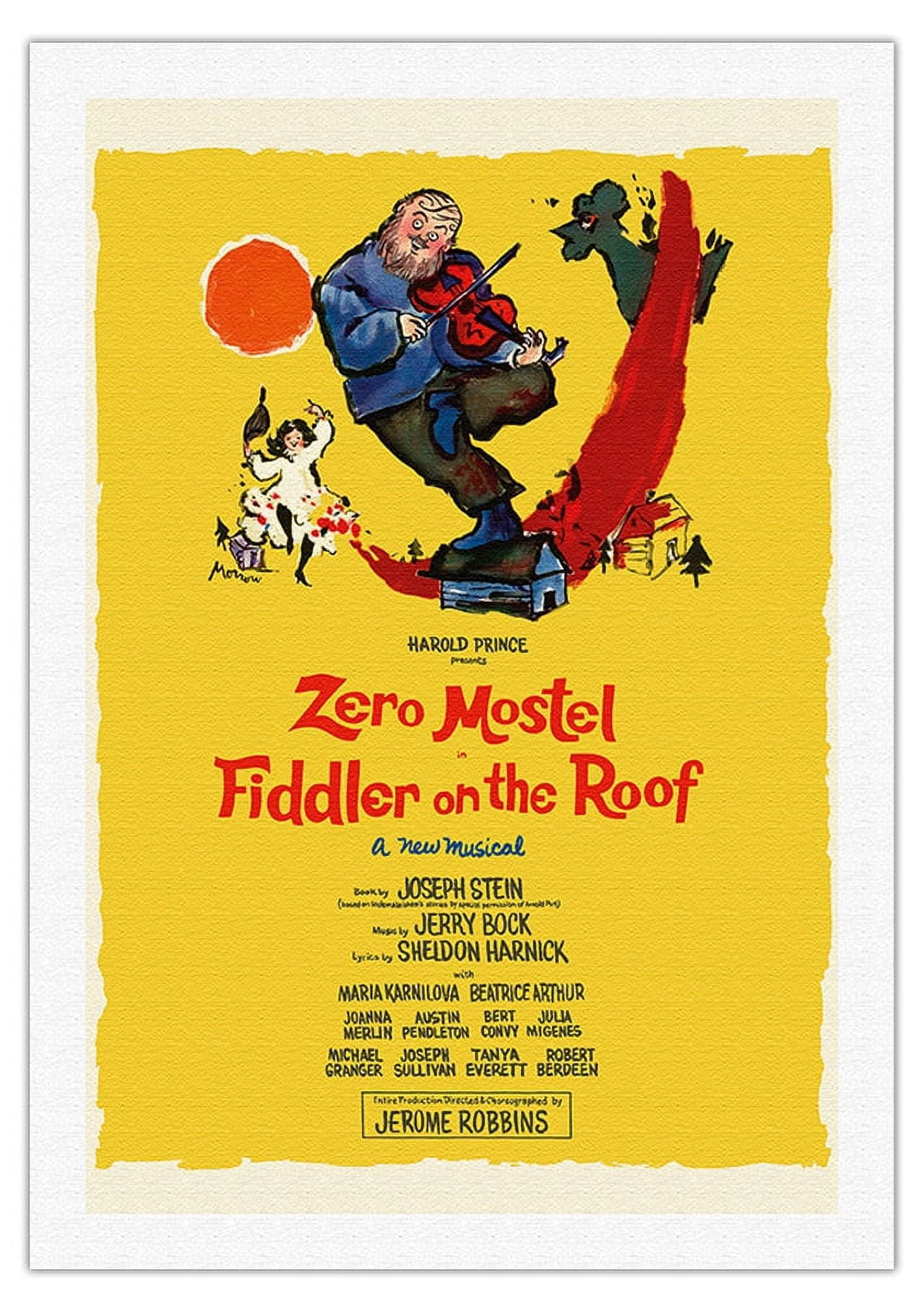 Fiddler on the Roof - Starring Zero Mostel - Musical by Harold Prince ...