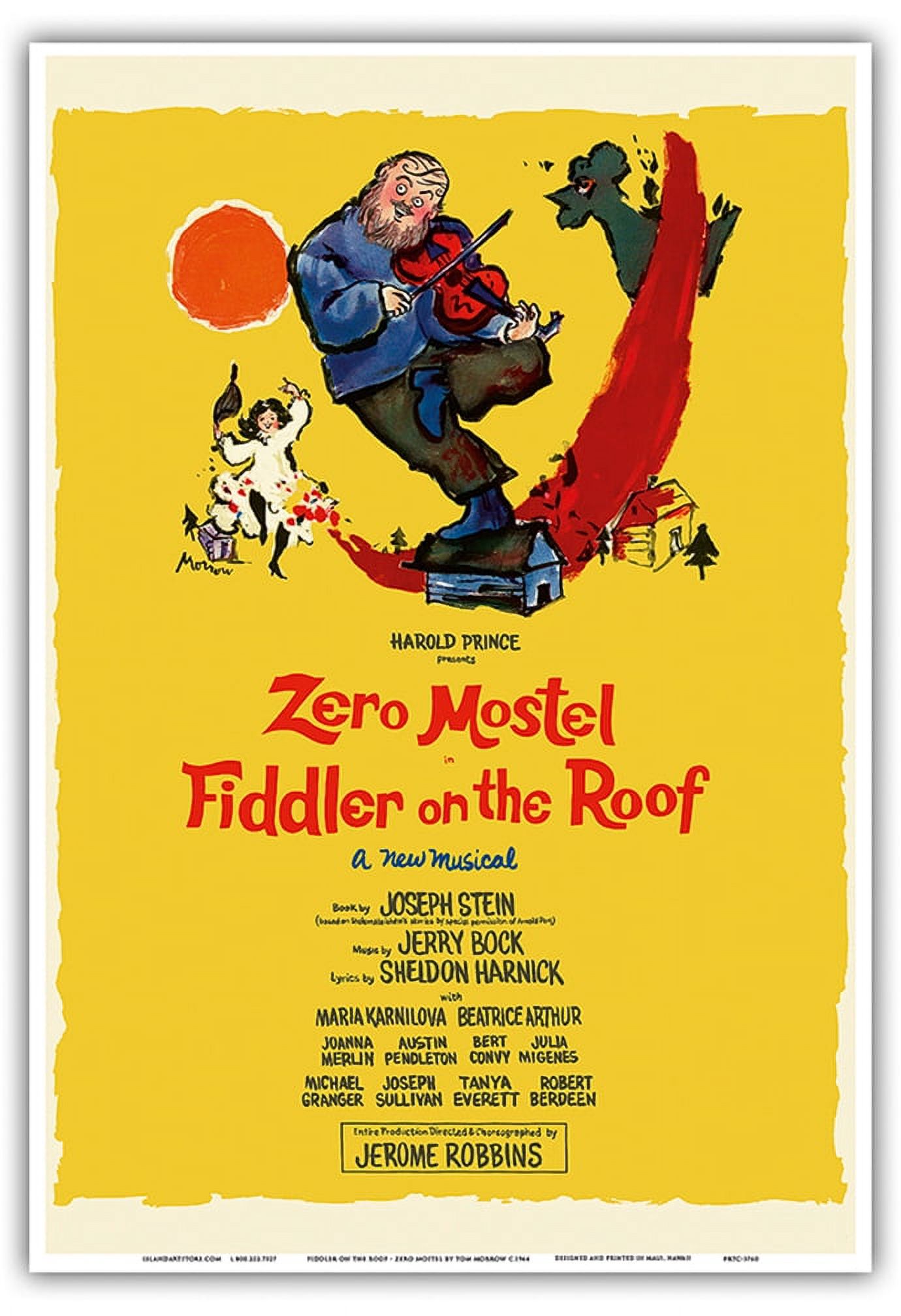 Fiddler on the Roof - Starring Zero Mostel - Musical by Harold Prince ...