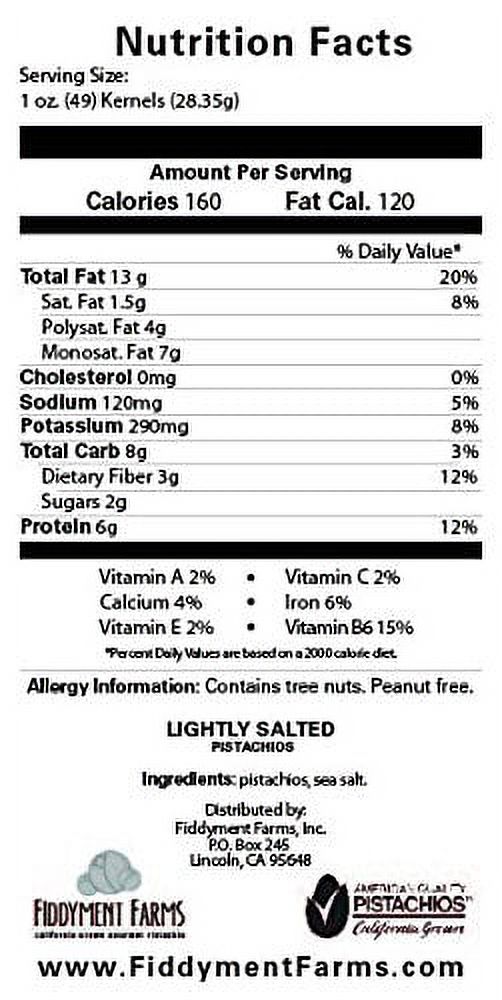 Fiddyment Farms 2 SCH4 Lbs Lightly Salted Pistachios in Beige Burlap ...