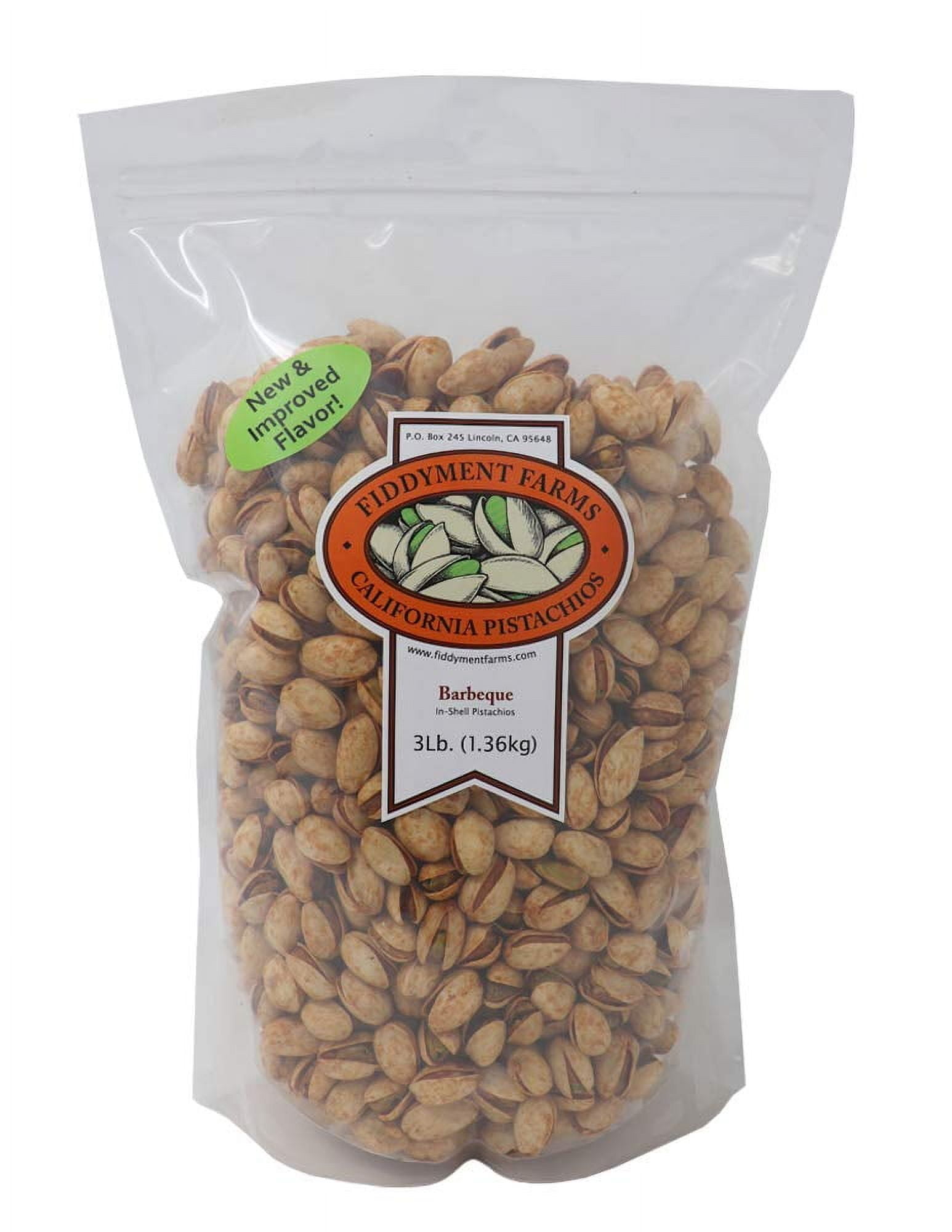 Fiddyment Farms 3lb Barbeque RRF12 In-shell Pistachios - Walmart.com