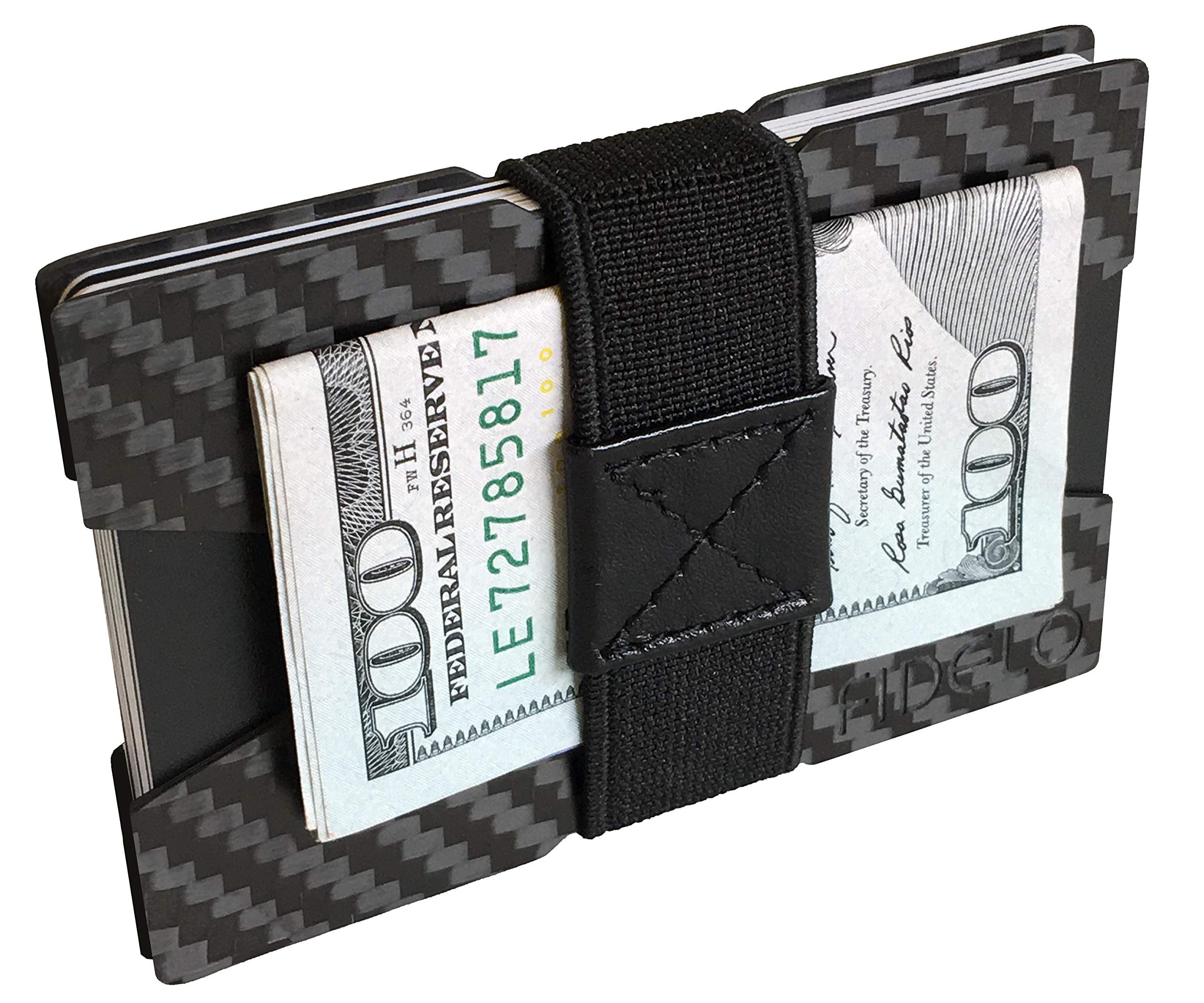 Fidelo Carbon Fiber Minimalist Wallet - Slim Credit Card Holder Money ...