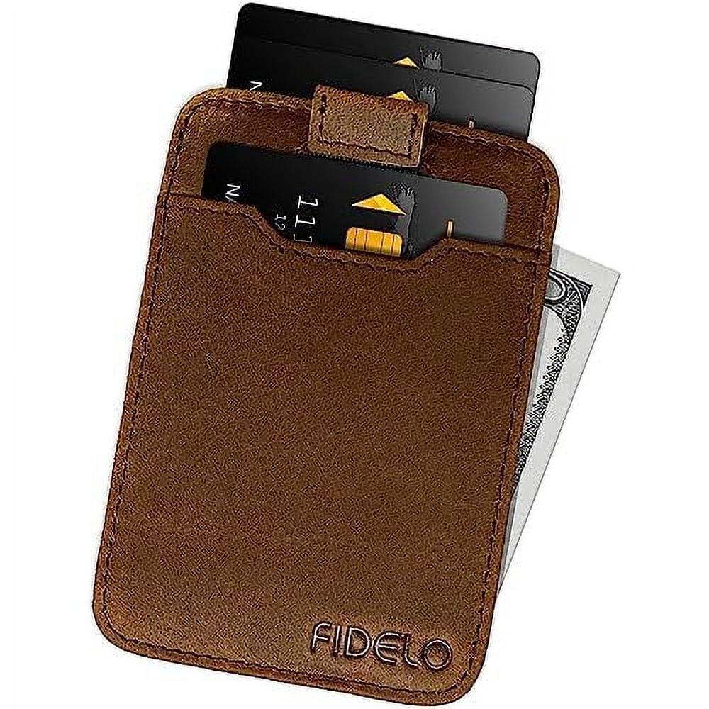 Fidelo ""Defy"" Crazy Horse Chestnut Minimalist Wallet for Men ...