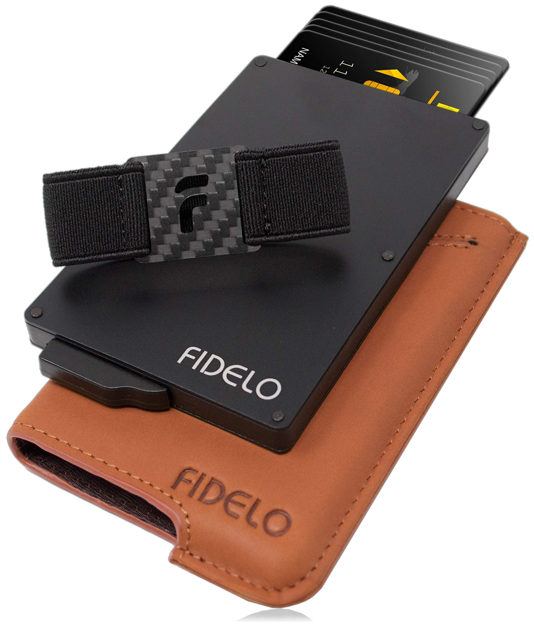 Fidelo Pop Up Wallet - Redwood Brown, RFID Blocking, 6063 Aluminum ...