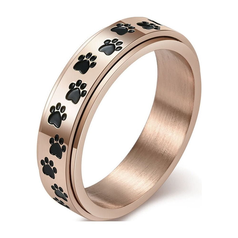 Fidget ADHD Decompression Band Women Men Anxiety Rings Dog Paw ...