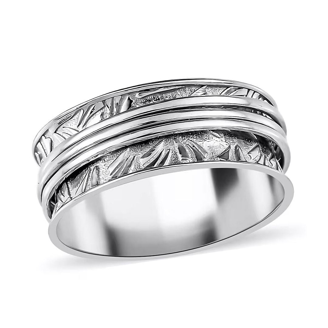 Boho Rings for Women in 925 Sterling Silver Spinning Ring Anxiety Band ...