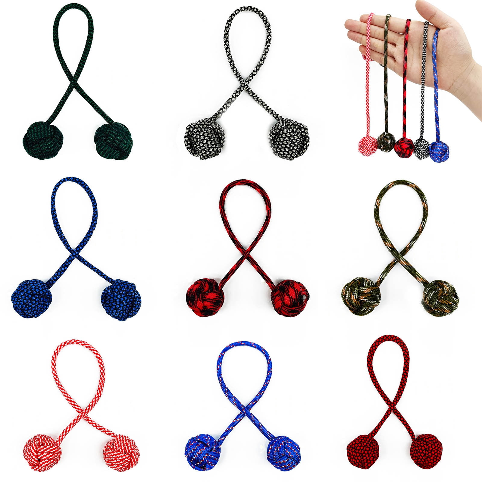 Fidget Beads Skill Toys, 10" Fidget Toys, Parachute Cord and Steel ...