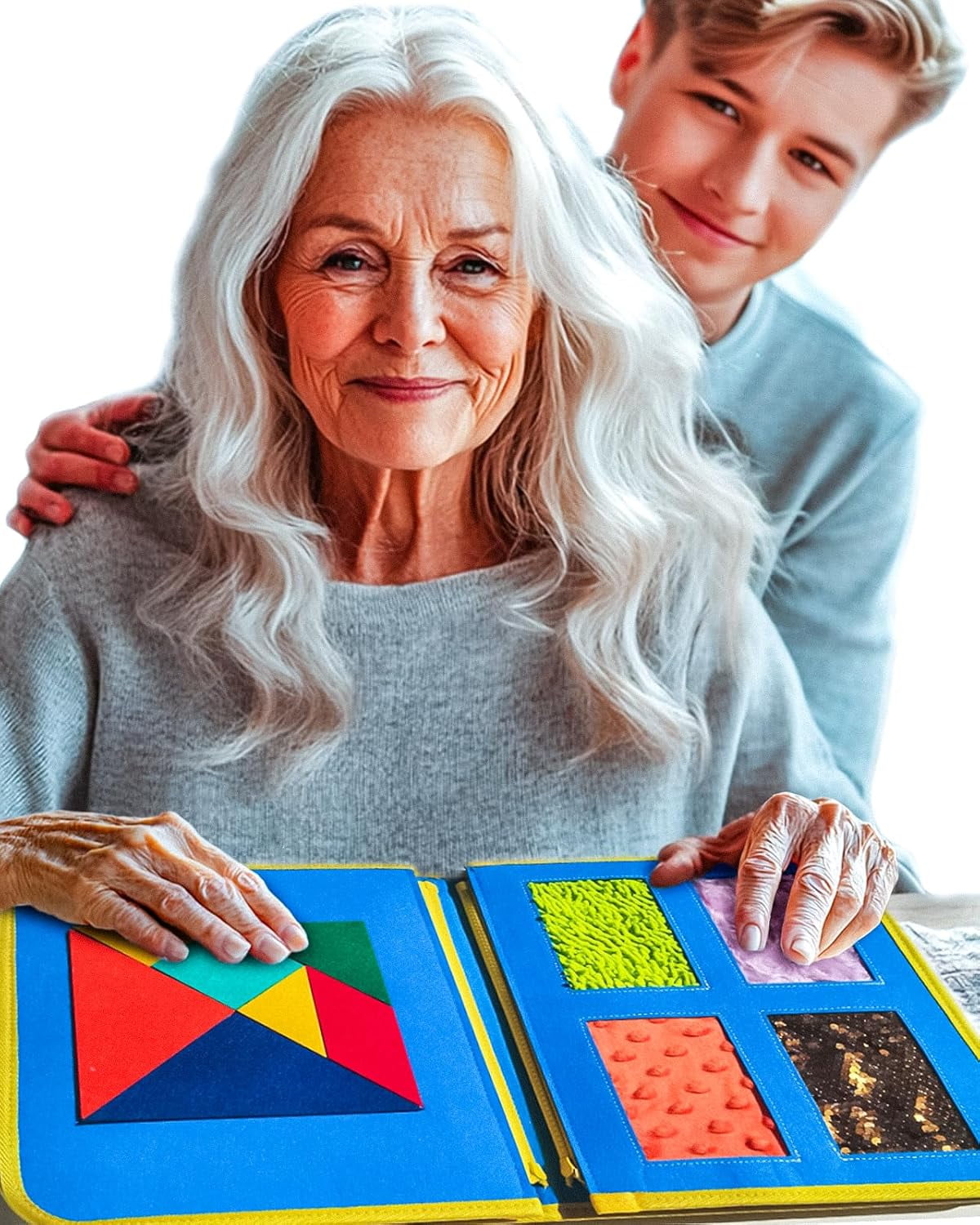 Fidget Blanket for Adults with Dementia & Alzheimer's & Calming Sensory ...