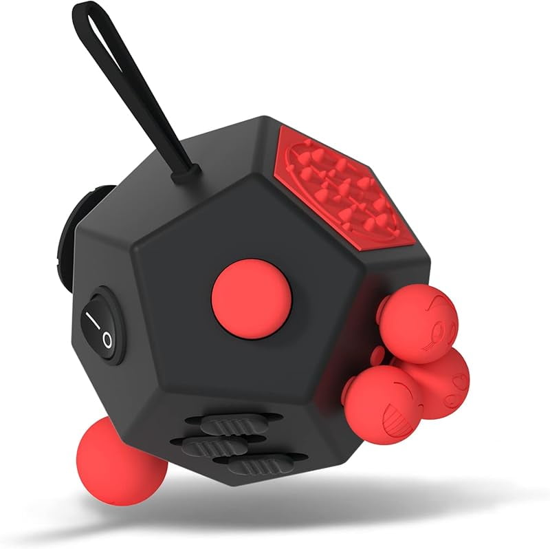 Fidget Dodecagon –12-Side Fidget Toys Cube Relieves Stress and Anxiety ...