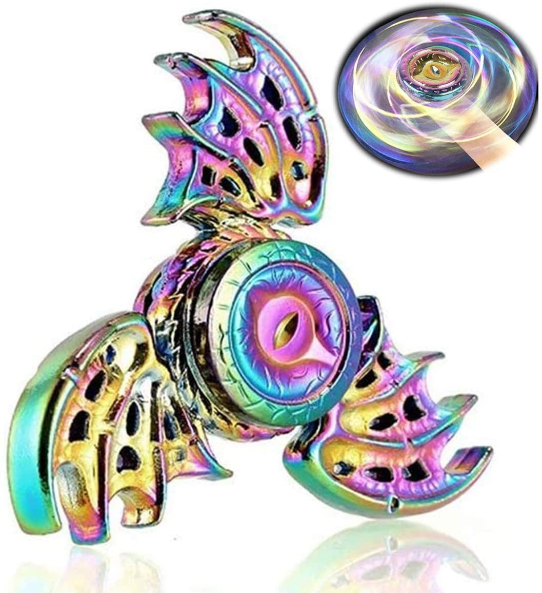 Fidget Hand Spinners Dragon Wing Finger Spinner Metal Focus Stainless ...