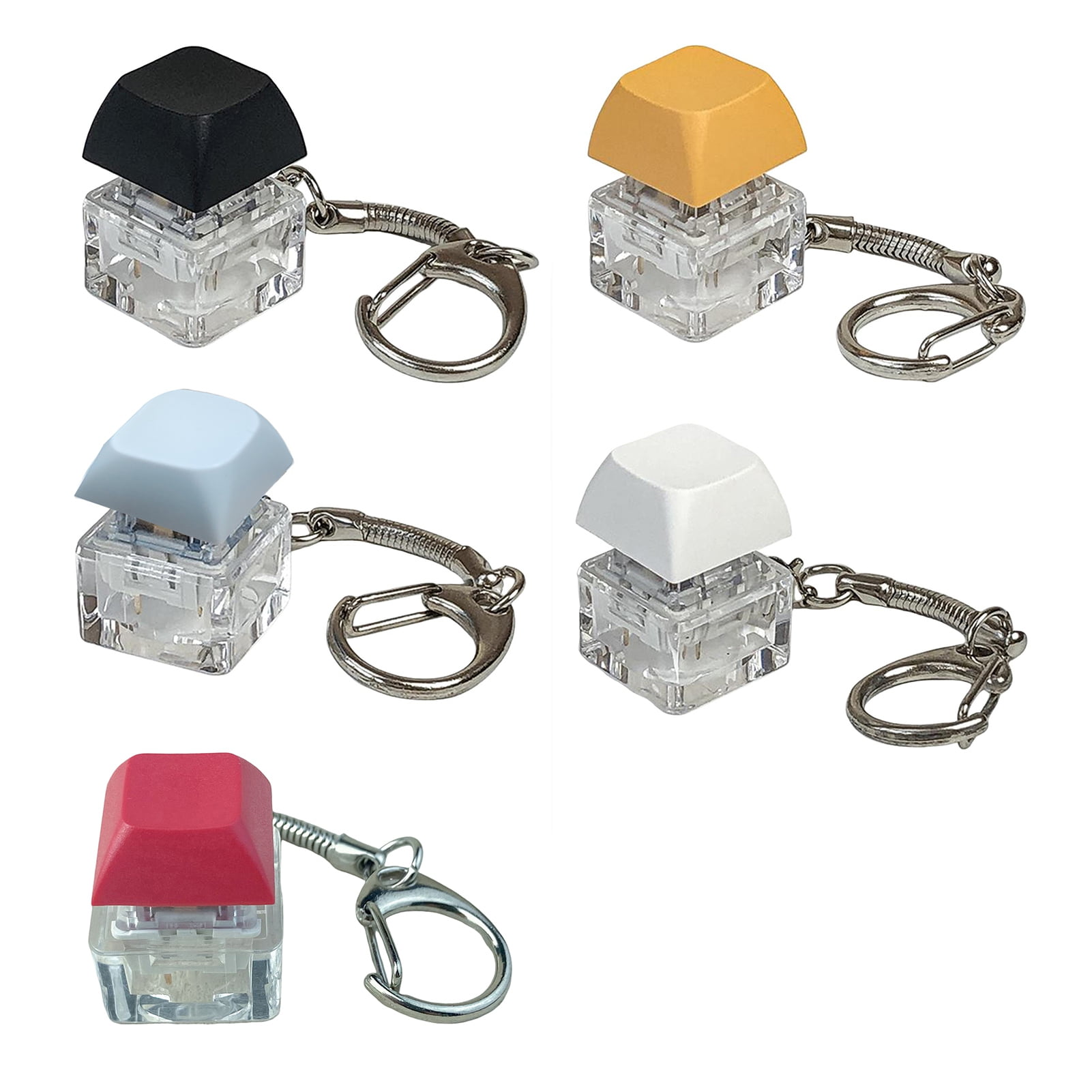 Fidget Keyboard Clicker, Pressable Keyboard Fidget Keychain, Stress ...