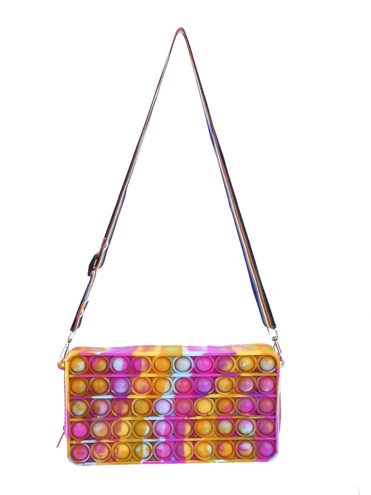 Fidget Pop It Shoulder Crossbody Bag Colorful Pops Purse Wallet for ...
