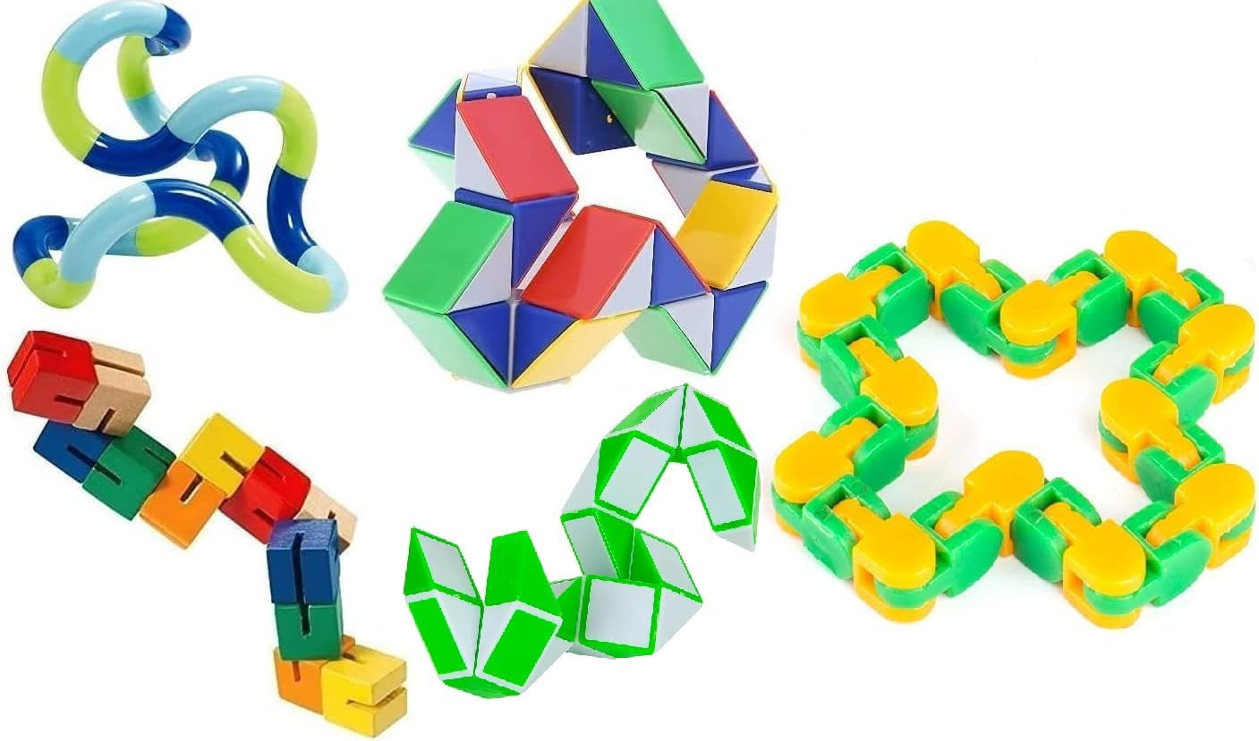 Fidget Sensory Pack Party Favor Goody Bags 5 Pack - Genuine Tangle Jr ...