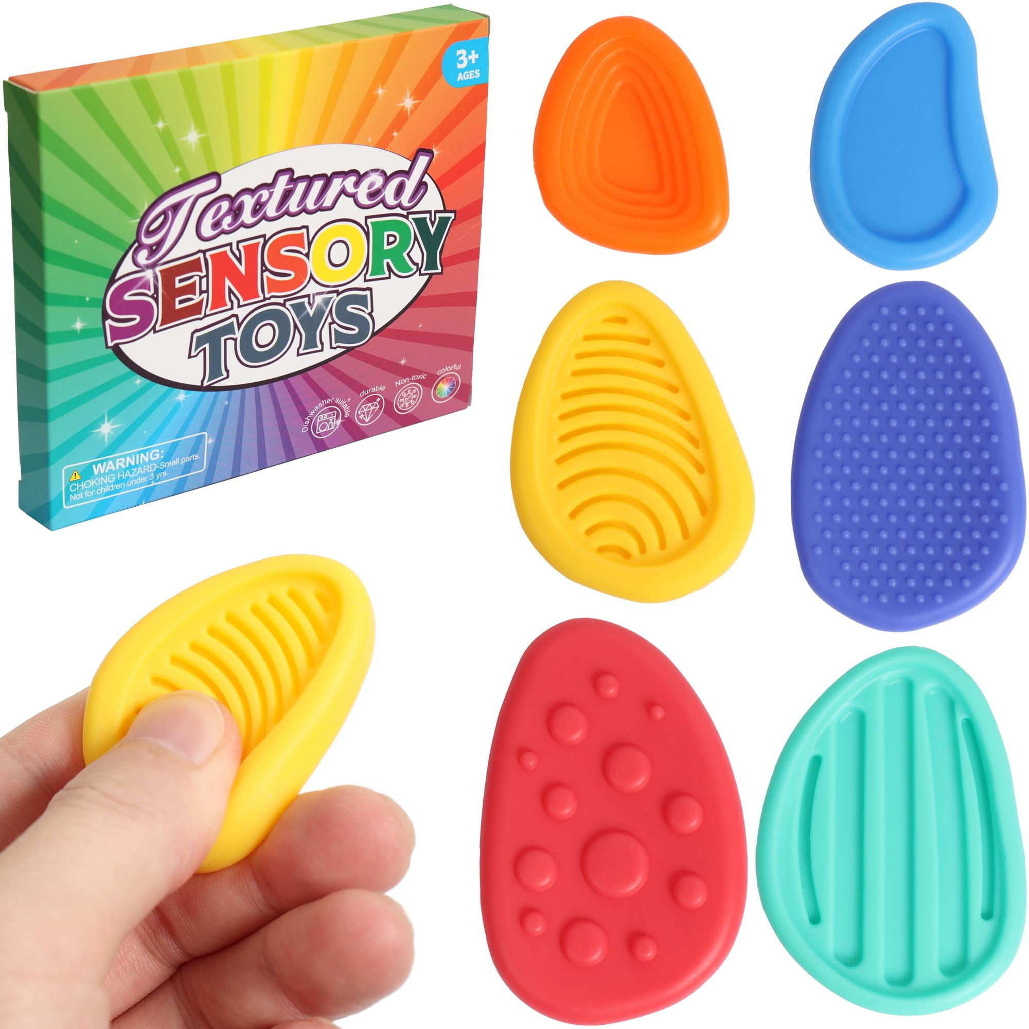 Fidget Sensory Toys Worry Stones for Kids Adults,Christmas Stocking ...