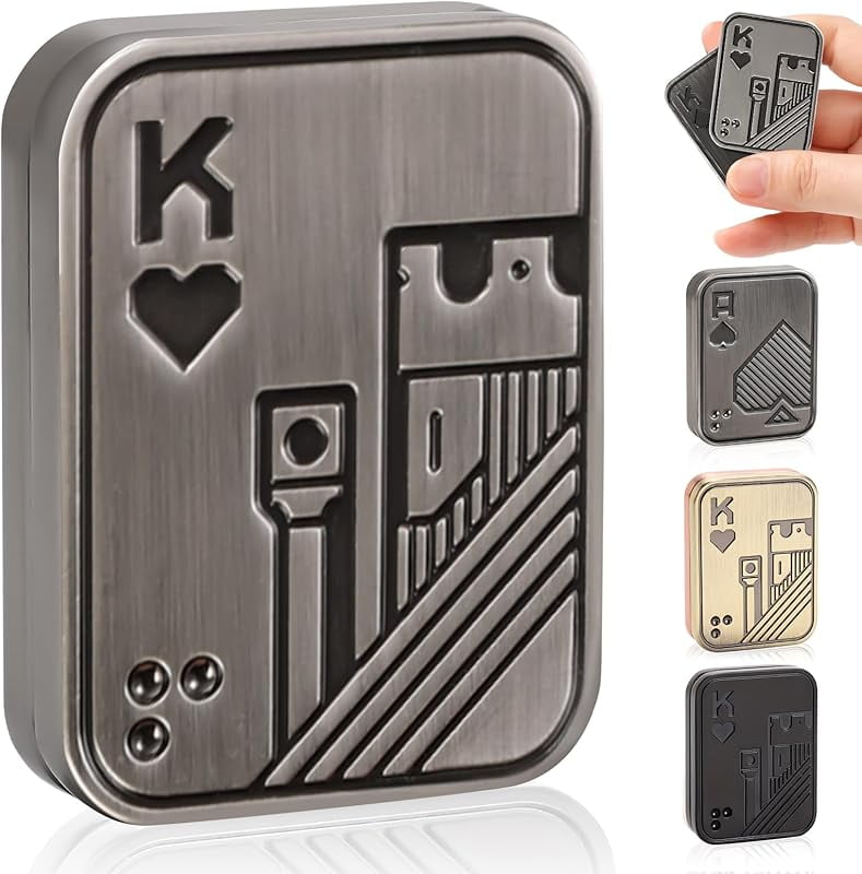 Fidget Slider, Metal Poker Push Card, Fidget Clicker, Fidget Toys for ...